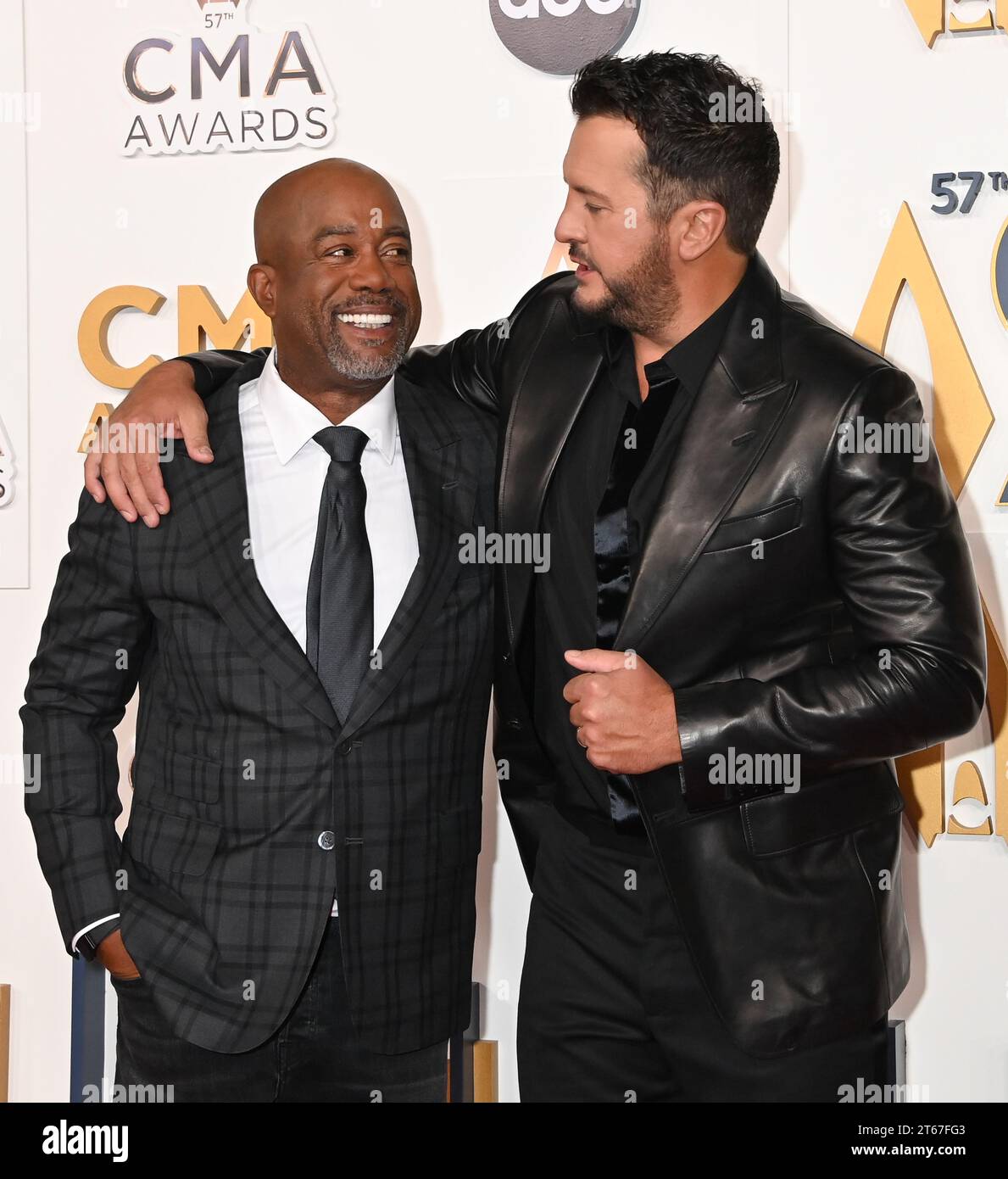 Nashville, USA. 08th Nov, 2023. Darius Rucker and Luke Bryan arriving ...