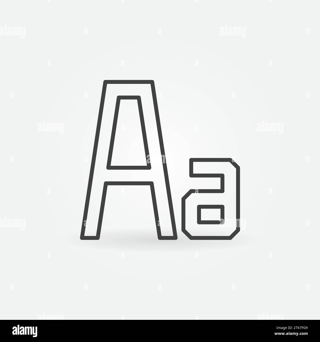 Font vector minimal icon or symbol in thin line style Stock Vector ...