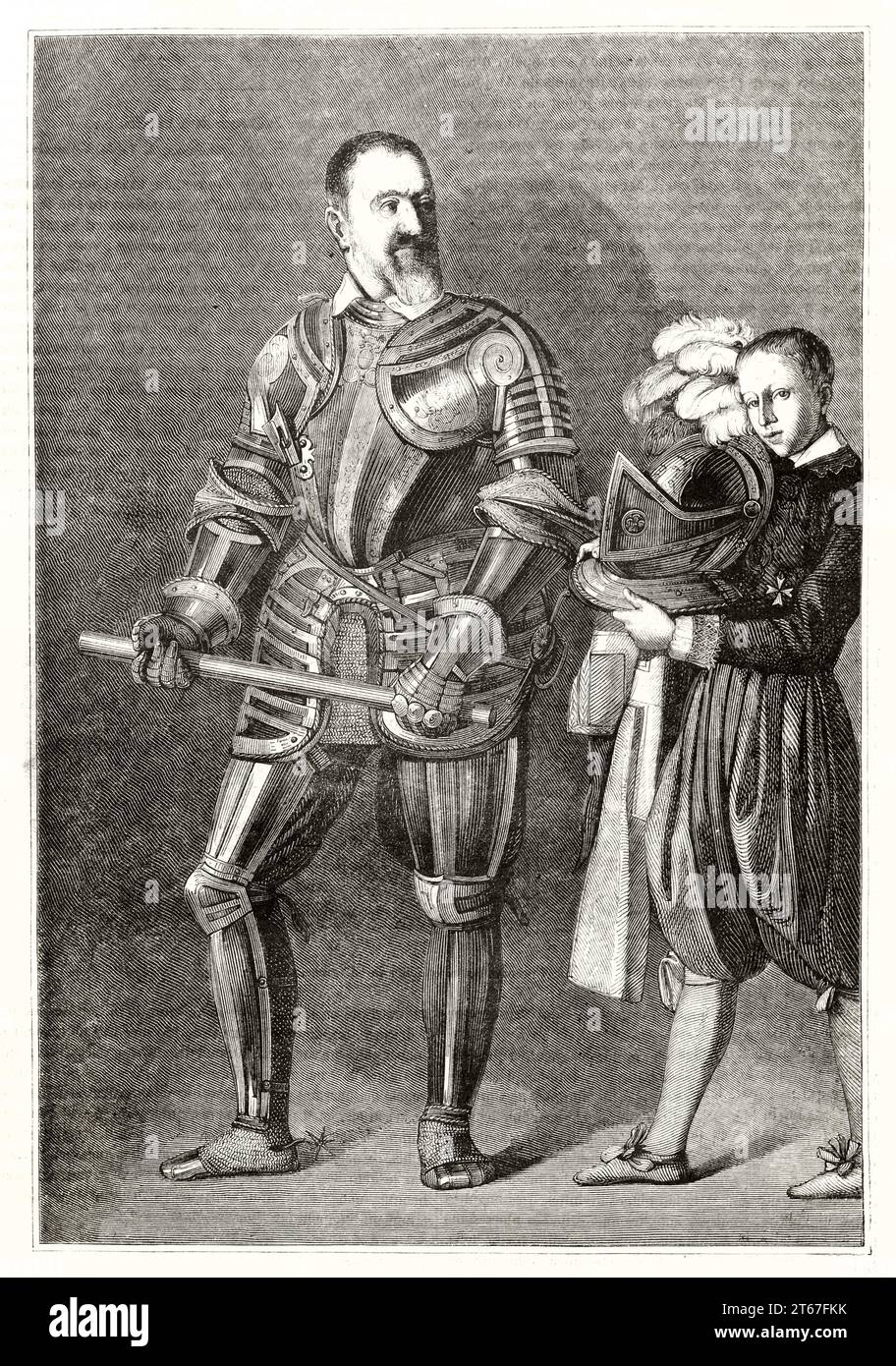 Reproduction of a portrait of Alof de Wignacourt (1547-1622). By ...