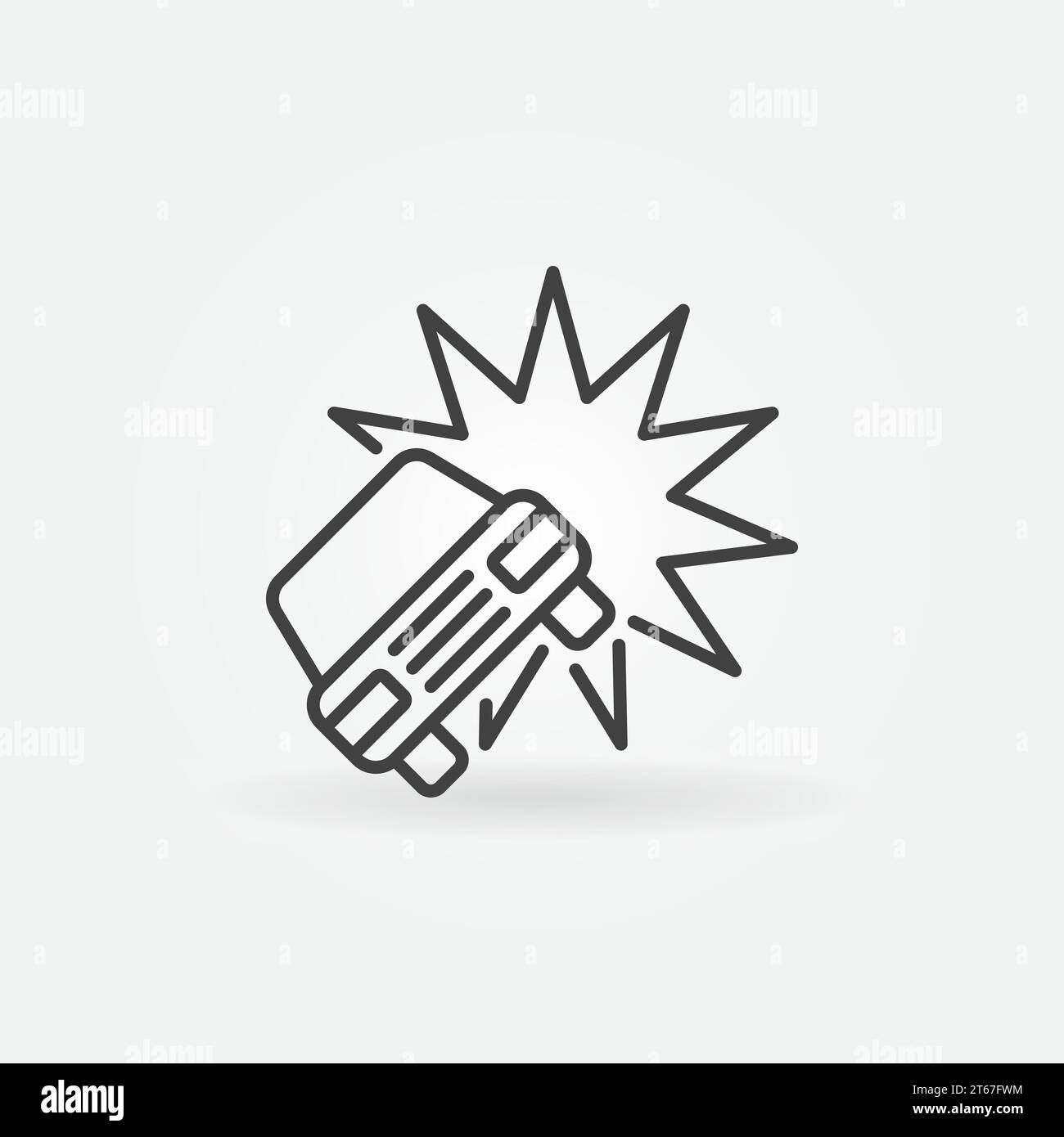 Car crash or accident icon - vector minimal concept symbol or design ...