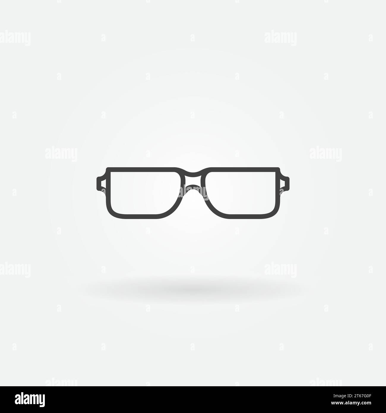 Reading glasses icon - vector minimal eyeglasses sign in thin line ...