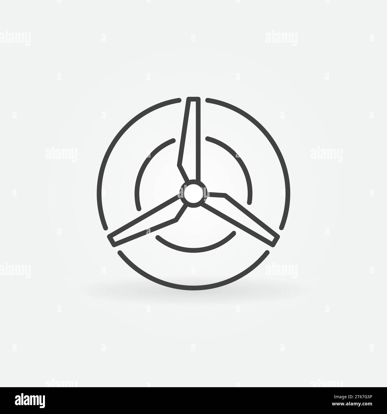 Wind energy concept icon - vector minimal symbol or design element in ...