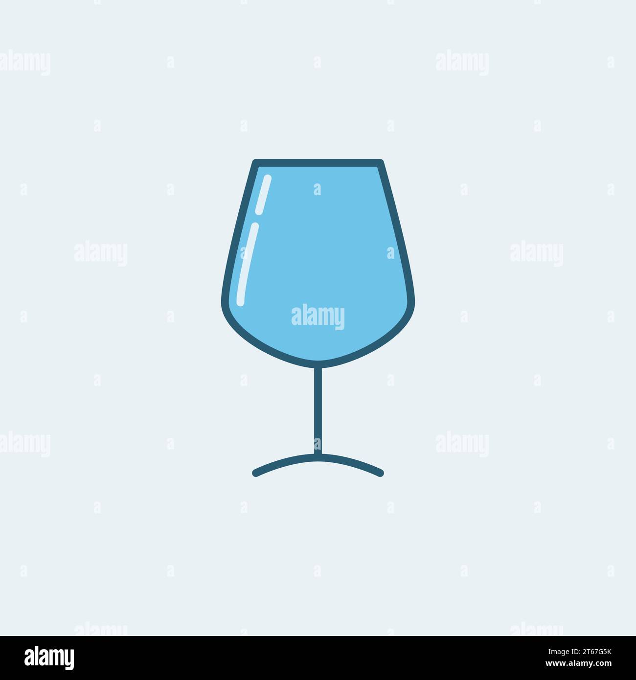 Wine glass simple blue icon - vector glass colorful modern symbol Stock Vector Image & Art - Alamy