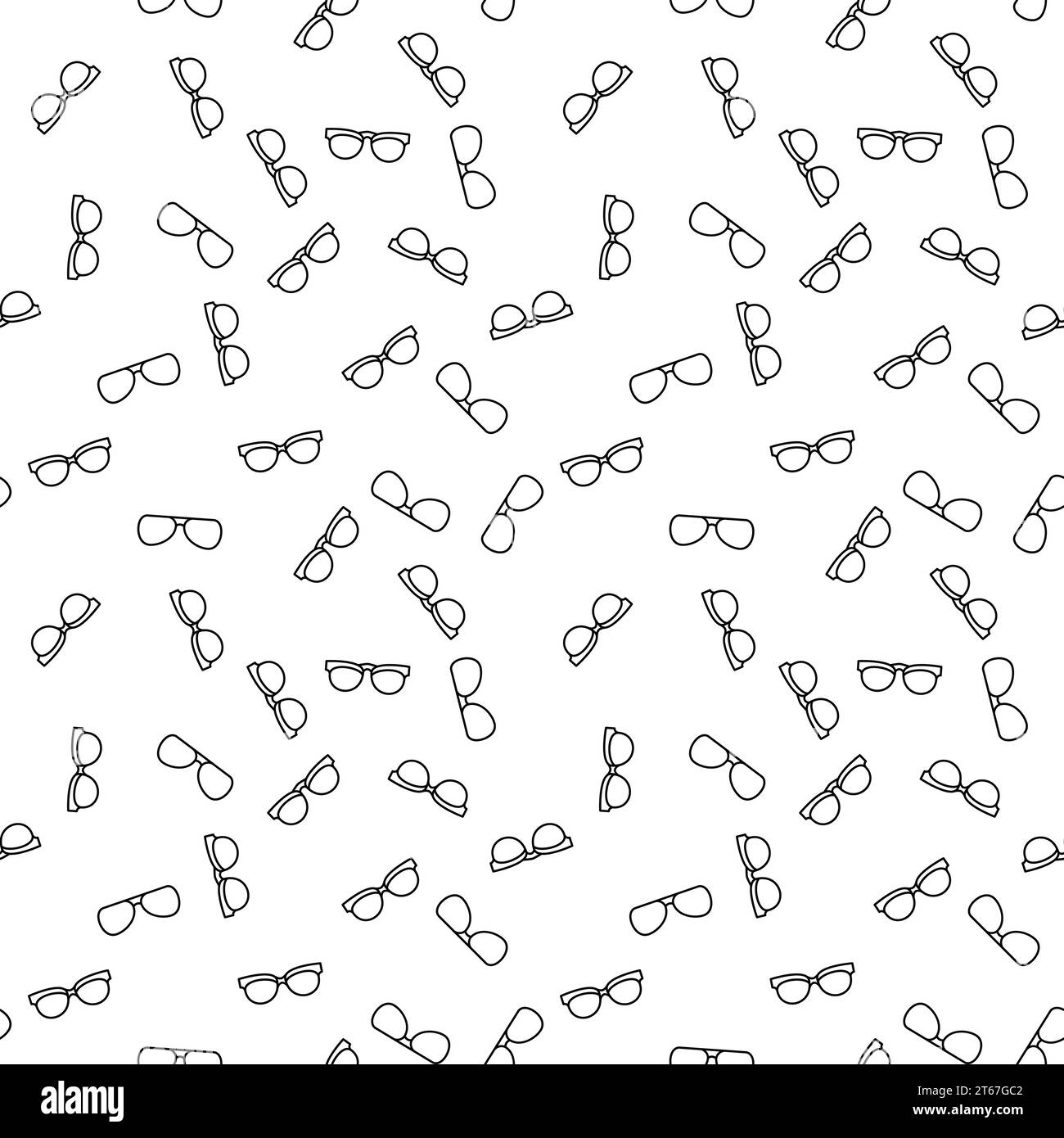 Vector simple glasses and sunglasses seamless pattern or background ...