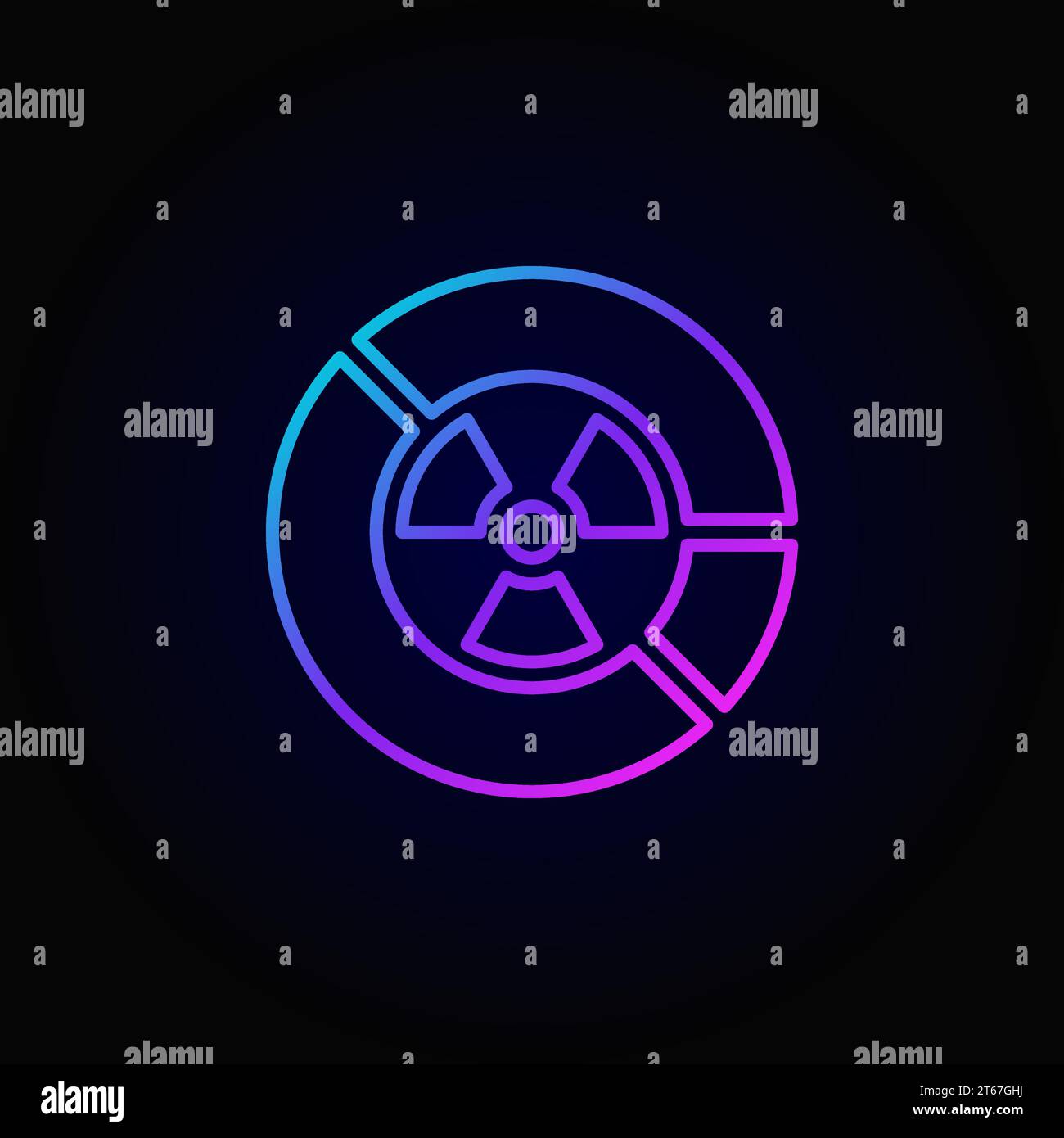 Radiation diagram colorful icon - vector concept sign or logo element ...