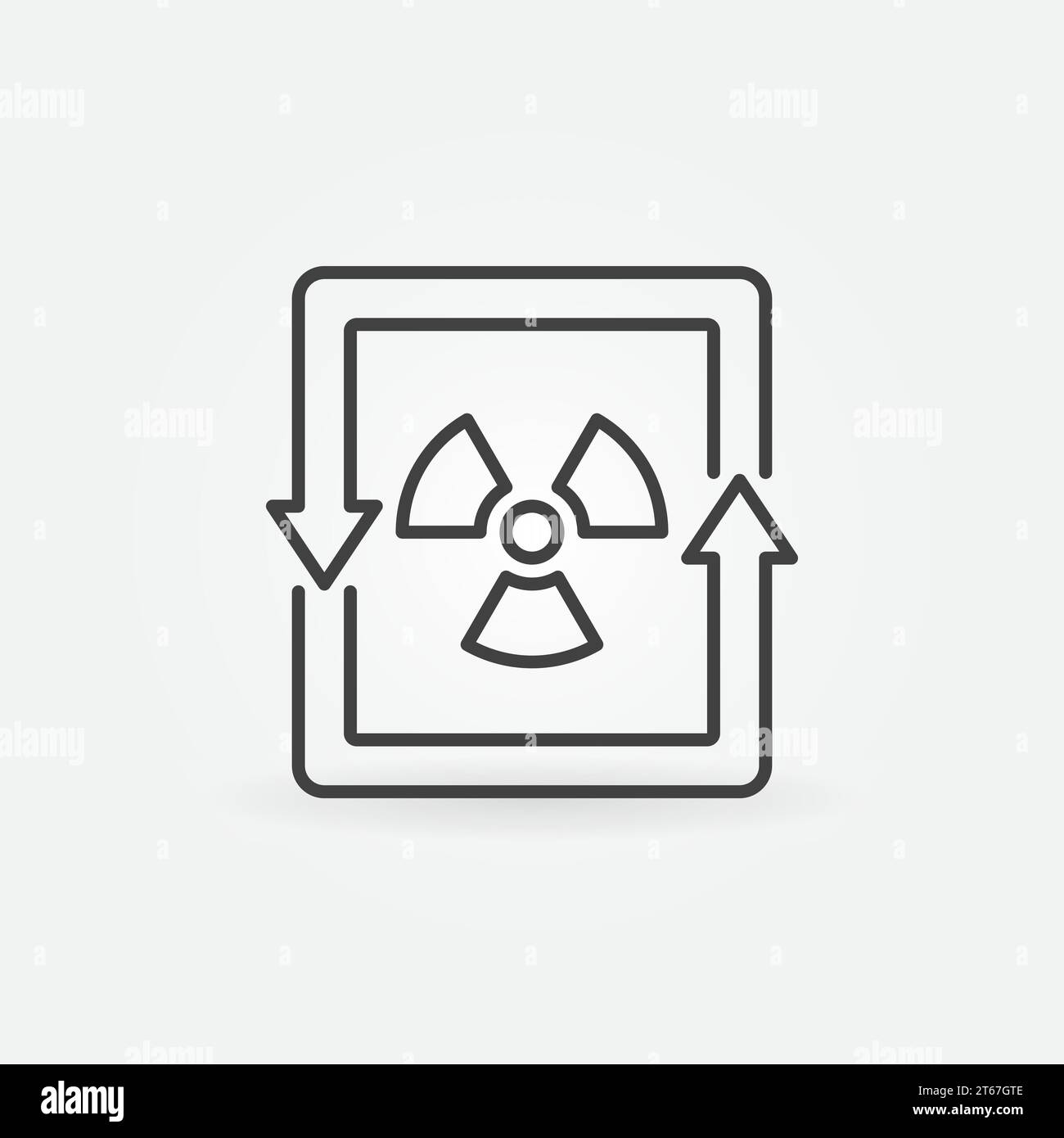 Nuclear energy concept icon - vector minimal radiation sign or design ...