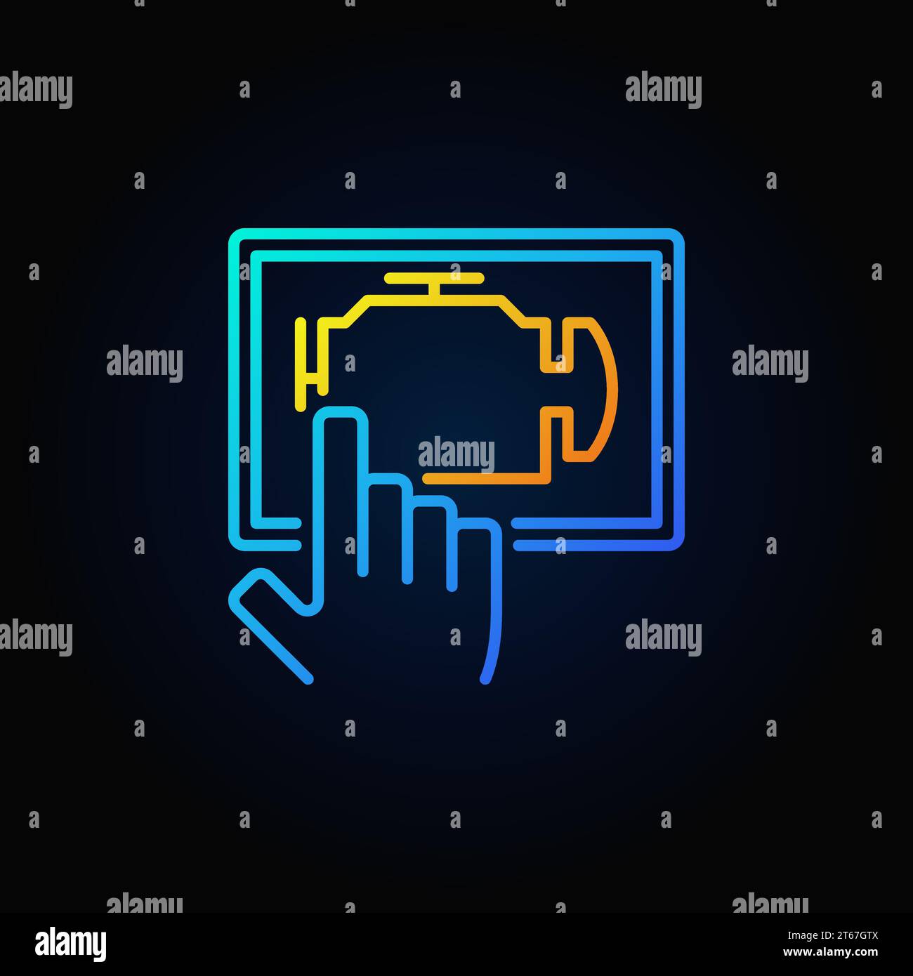 Blue sign diagnostics symbol icon hi-res stock photography and images ...