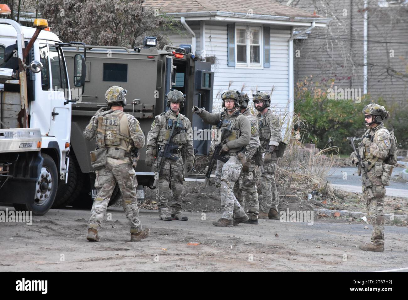 Helmetta, United States. 08th Nov, 2023. FBI searches a nearby ...