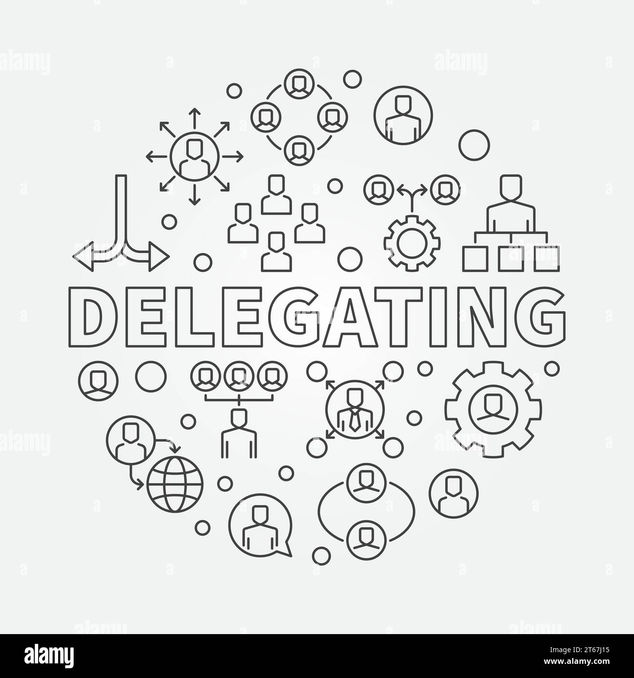 Delegation icon vector vectors hi-res stock photography and images - Alamy