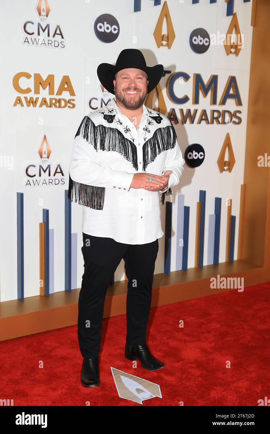 Nashville, United States. 08th Nov, 2023. Mitchell Tenpenny arrives at ...