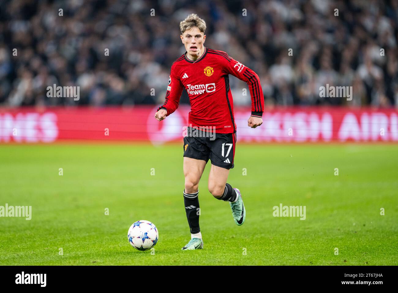 Copenhagen, Denmark. 08th Nov, 2023. Alejandro Garnacho (17) of ...
