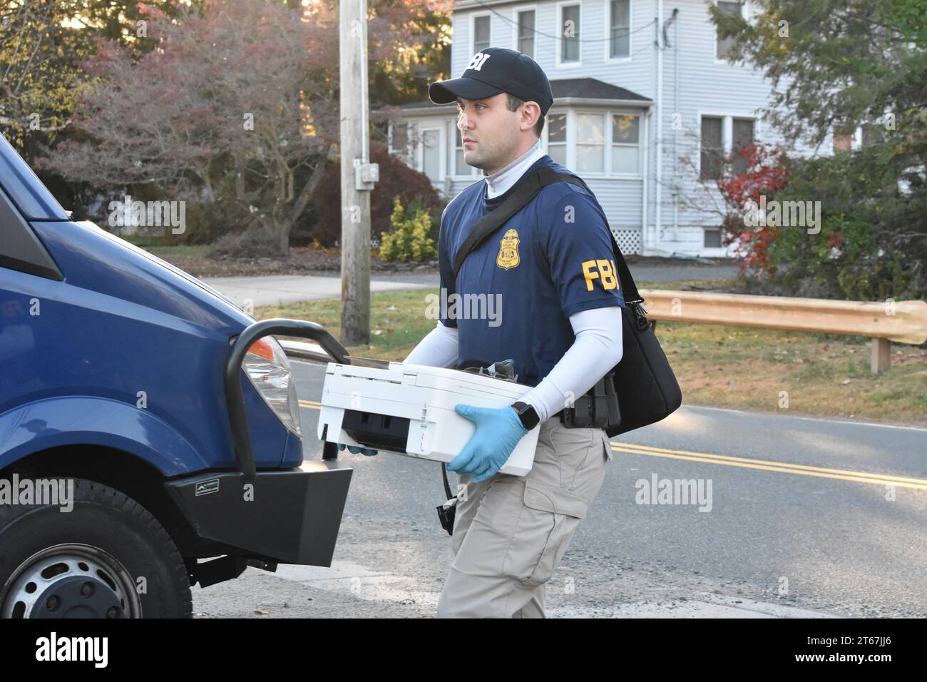 Helmetta, United States. 08th Nov, 2023. FBI searches and converges on ...