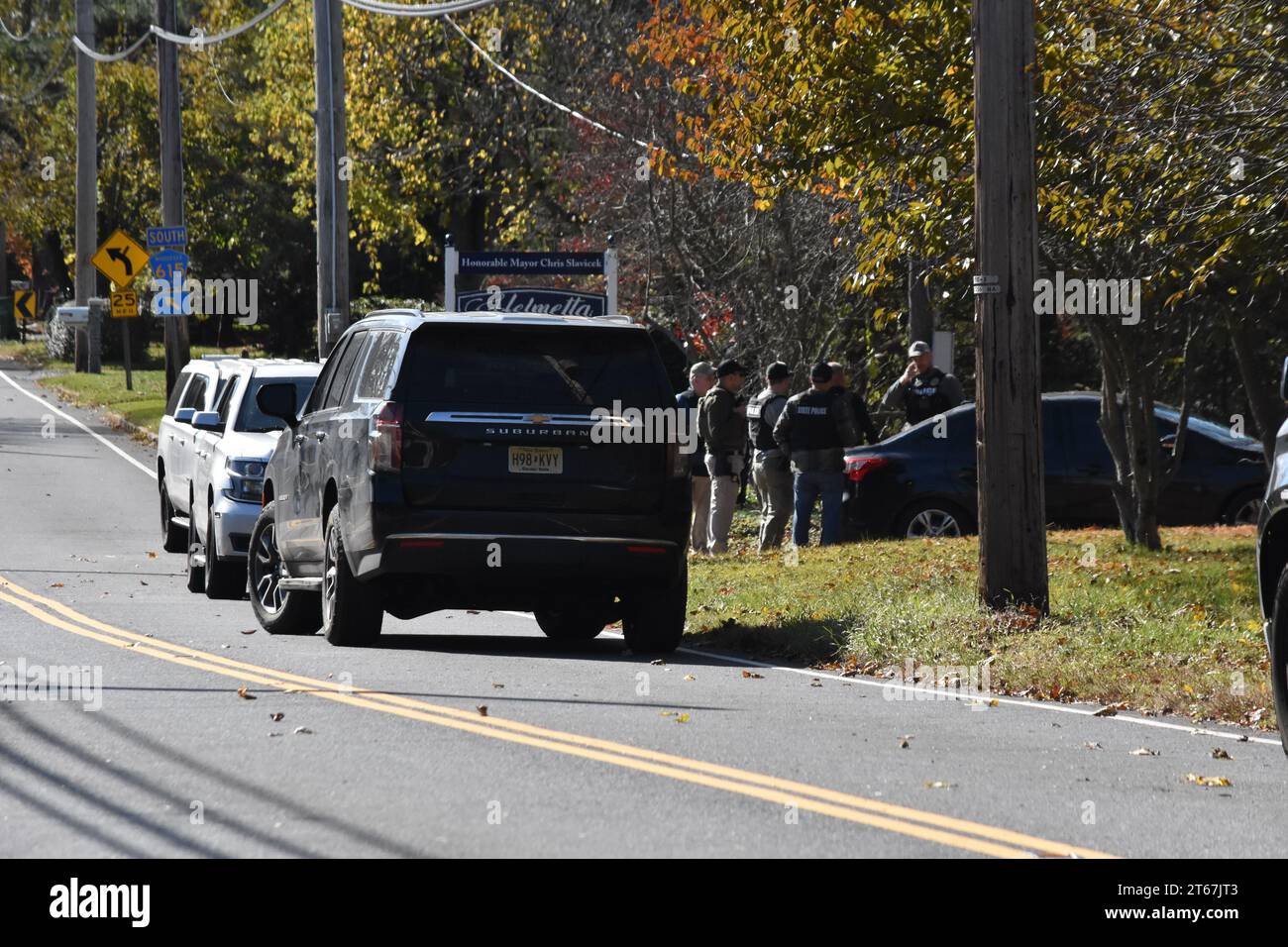 Helmetta, United States. 08th Nov, 2023. FBI searches and converges on ...