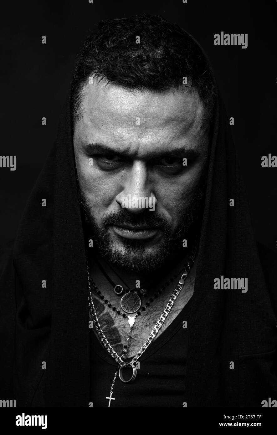 Man face. Portrait of adult man of Caucasian appearance isolated on ...