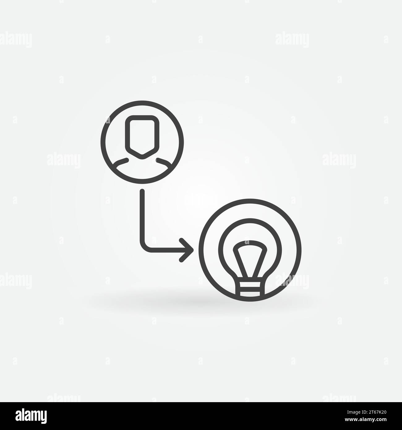 Lightbulb logo arrow hi-res stock photography and images - Alamy