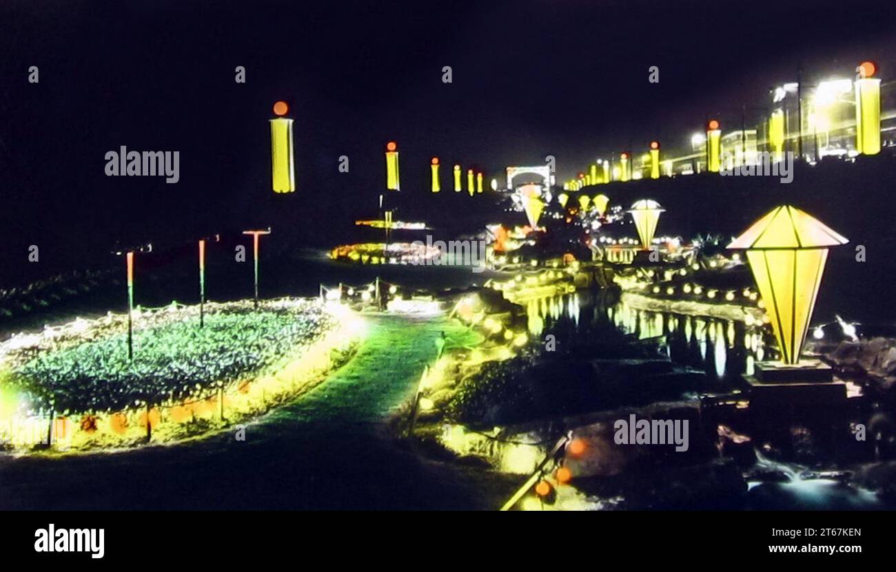 Gynn Gardens, Blackpool Illuminations in the 1930s Stock Photo - Alamy