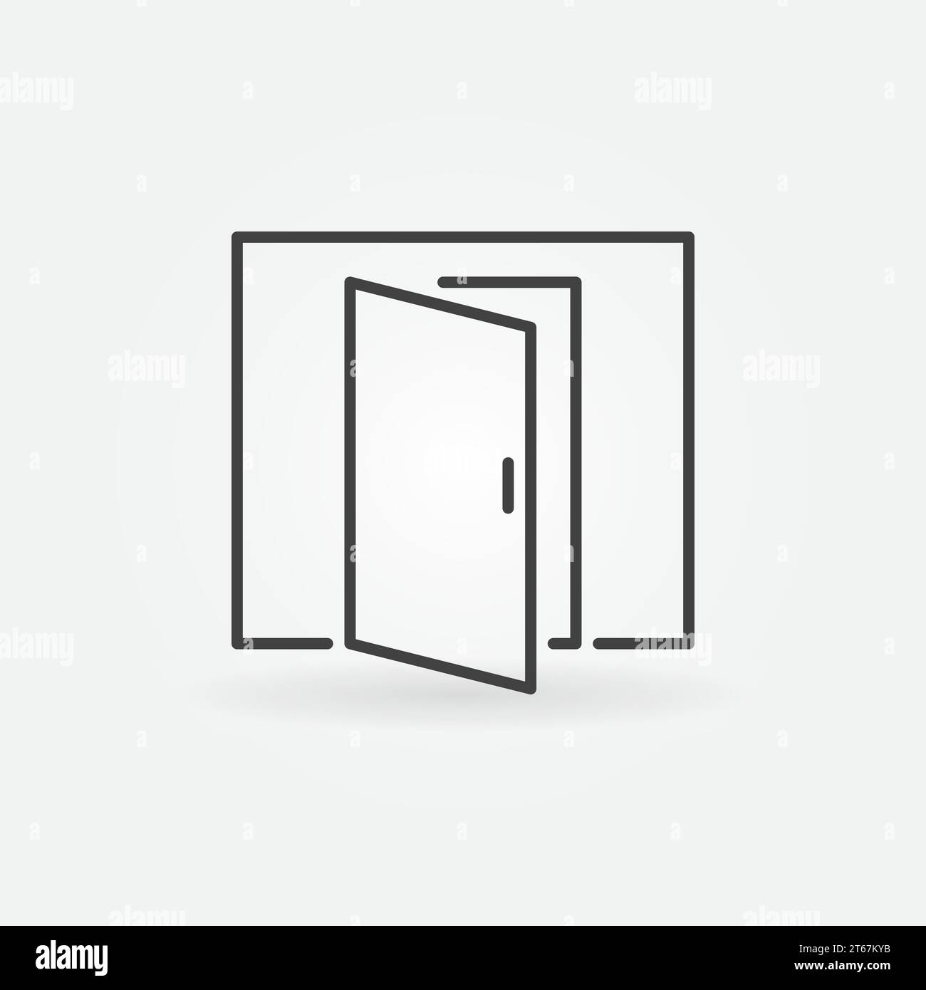 Open door icon - vector minimal square symbol or design element Stock ...