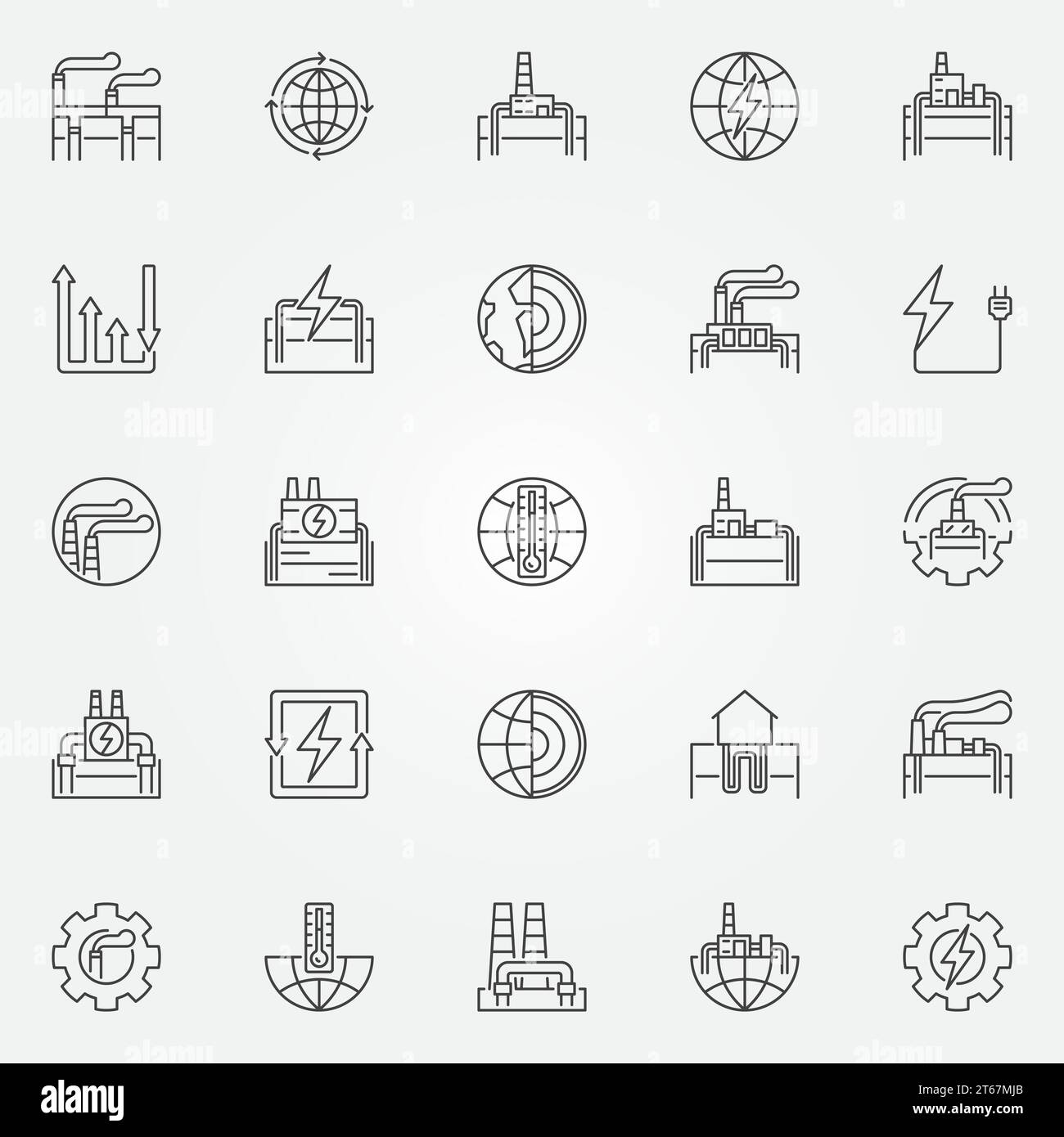 Geothermal energy icons set - vector geothermal power concept signs or ... Geothermal energy icons set - vector geothermal power concept signs or ...