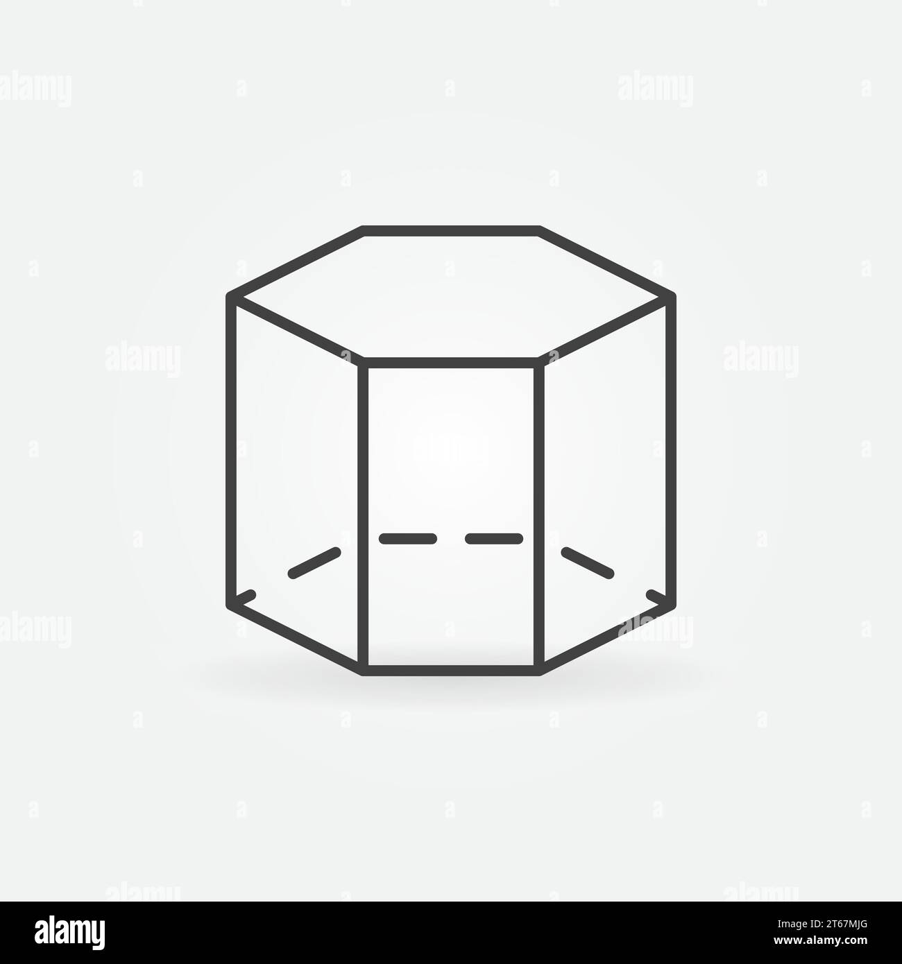 Hexagon 3d icon - vector minimal geometric shape concept symbol or ...