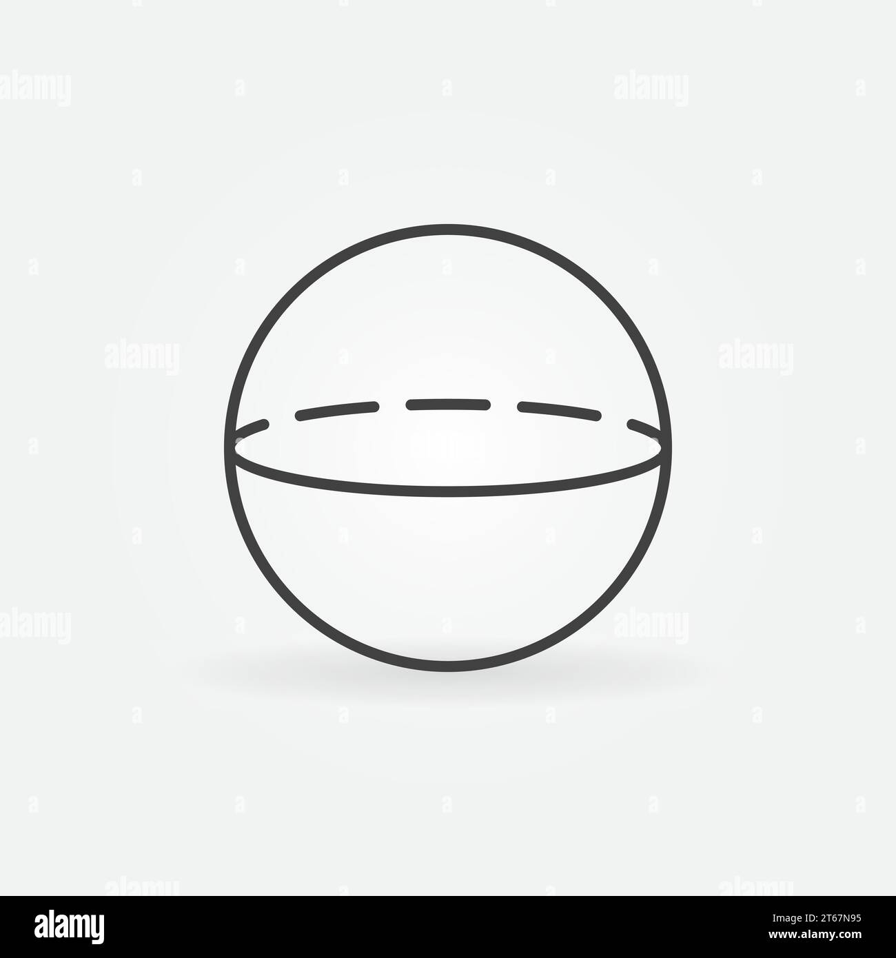 Volume sphere icon - vector geometric shape concept symbol or design ...