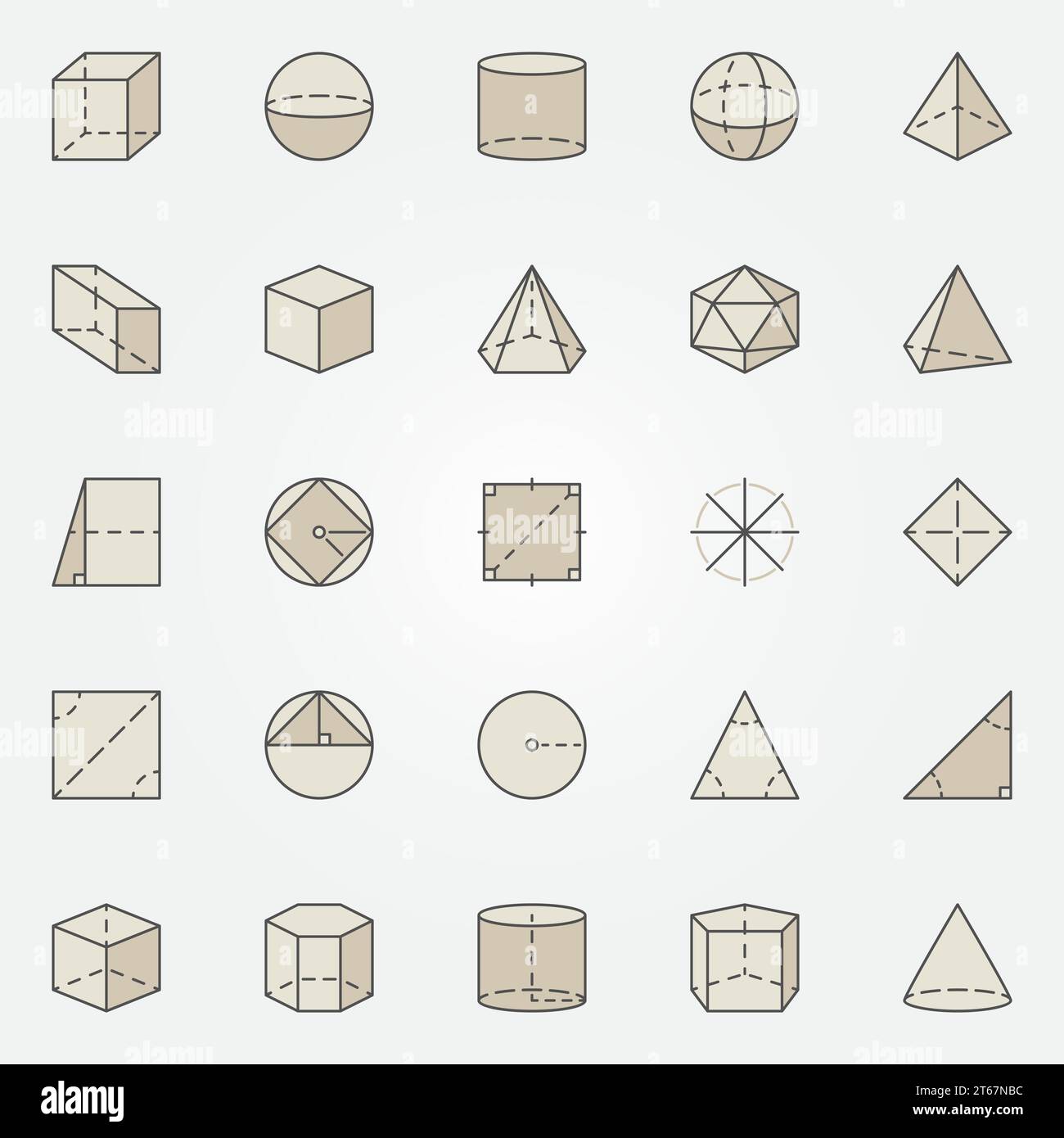 Geometry colorful icons. Vector set of creative geometric shapes signs ...