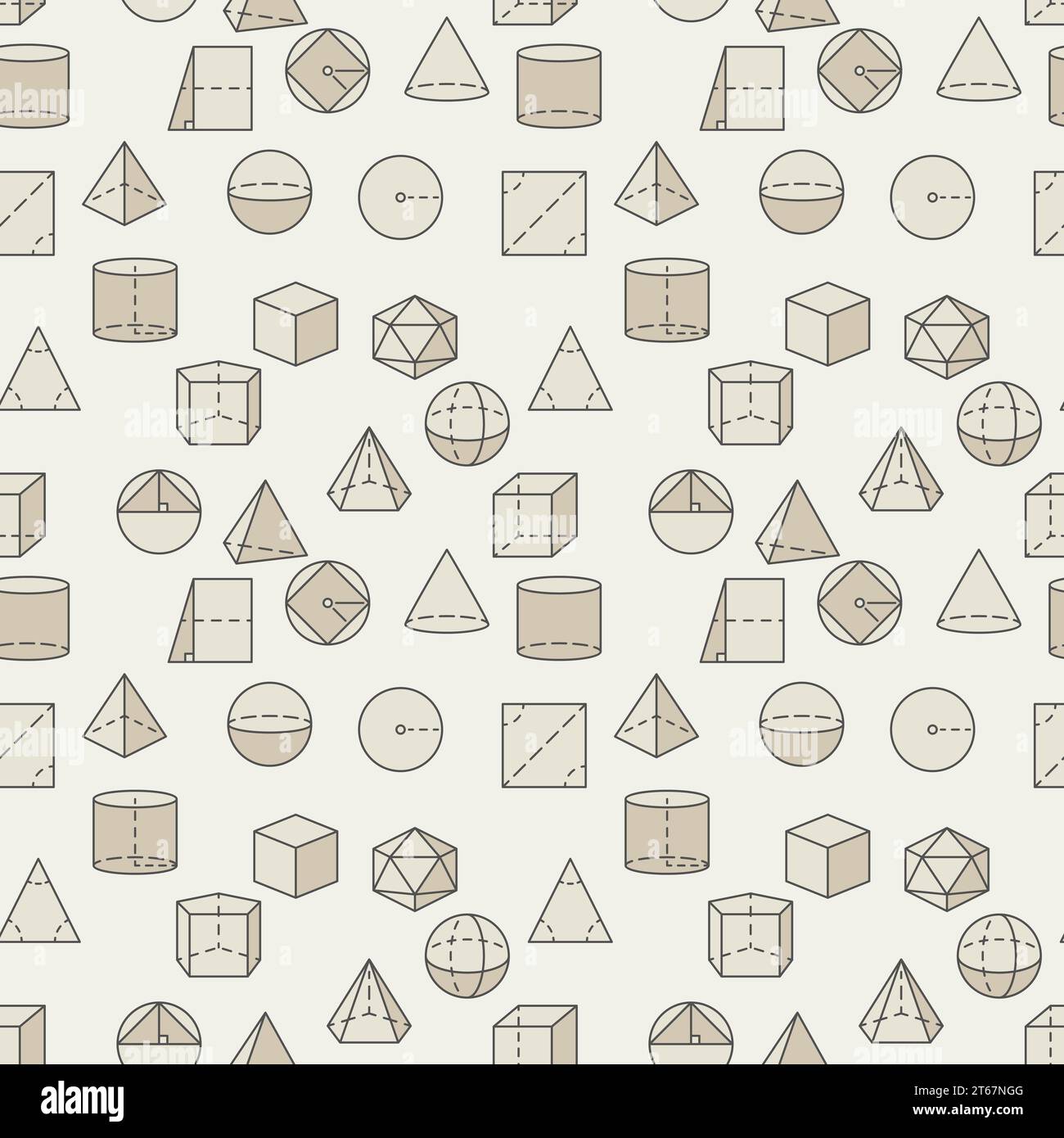 Geometry seamless pattern - vector colorful texture or background made with different geometric ...