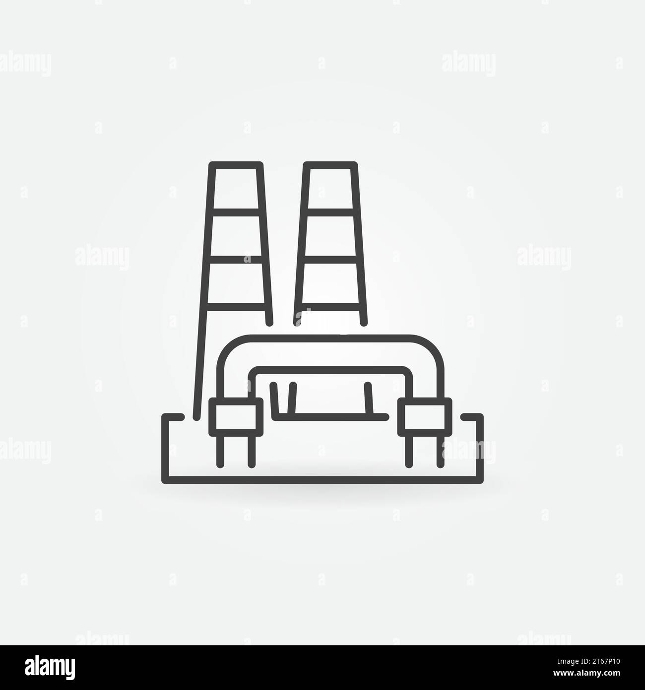 Outline geothermal power plant icon. Vector renewable energy concept ...