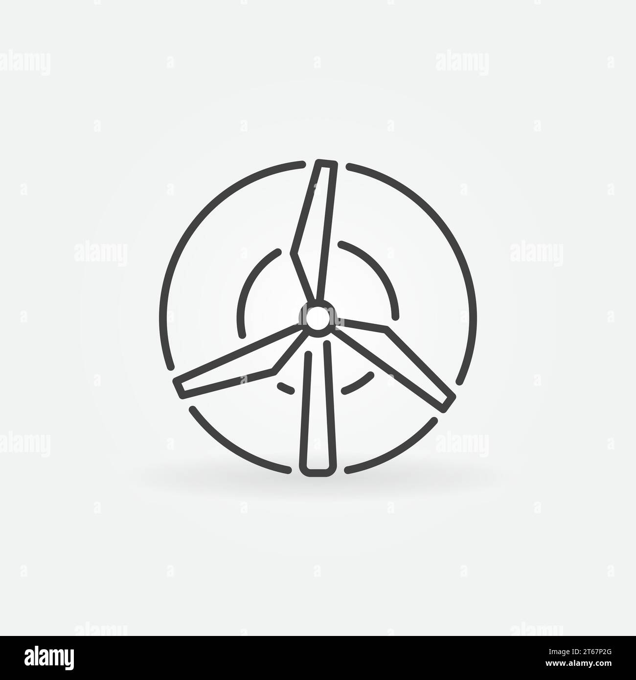Windmill concept icon. Vector linear wind turbine sign or design ...