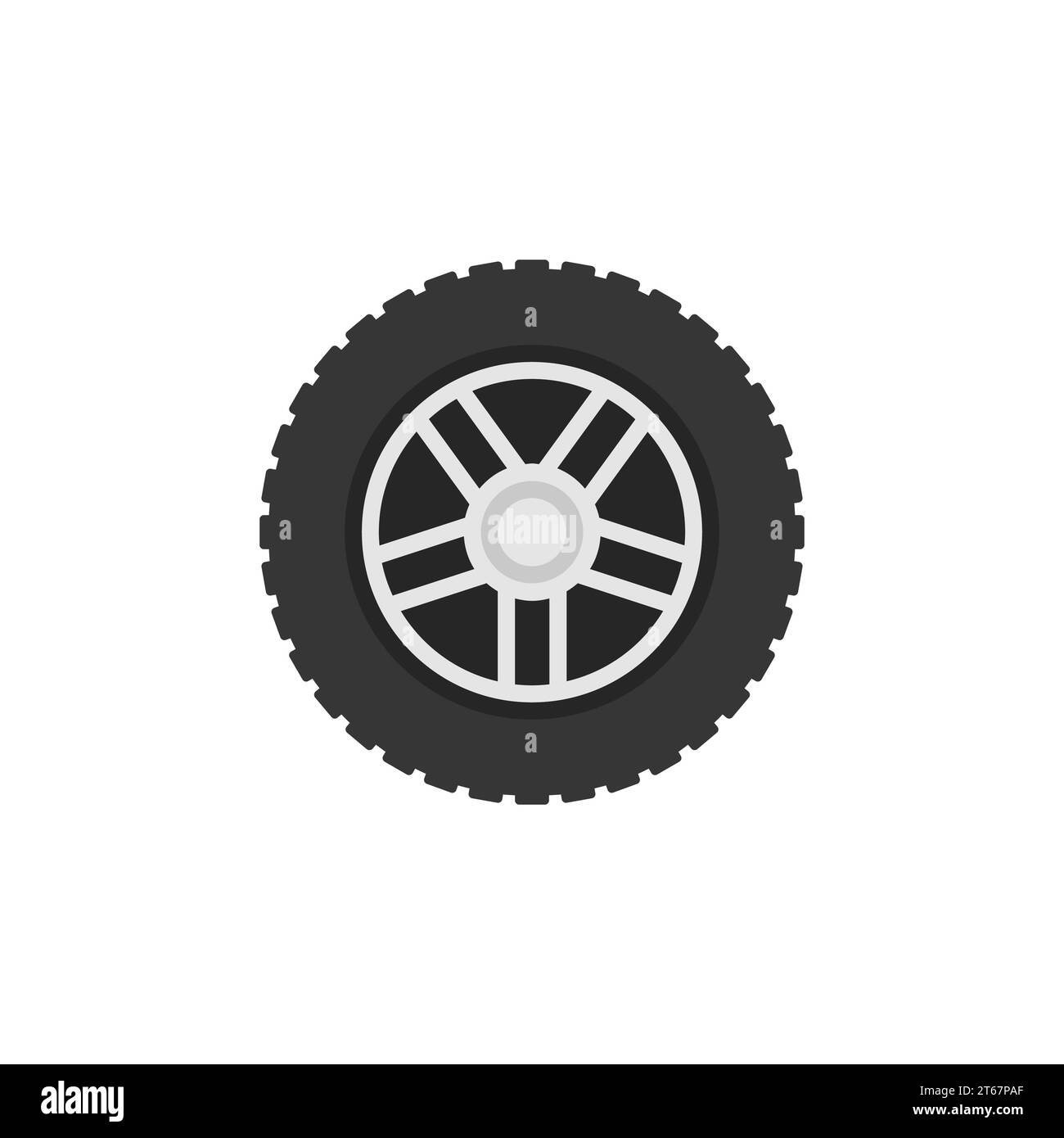 Flat car wheel vector simple icon - car service concept sign Stock ...