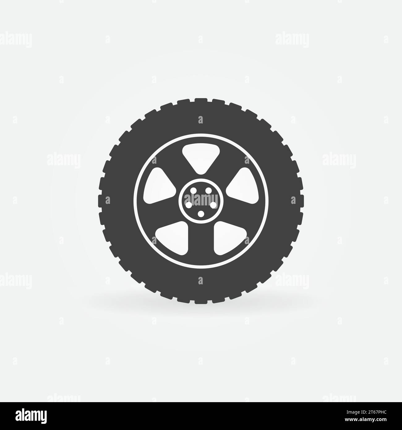 Car wheel tire vector icon or design element Stock Vector Image & Art ...