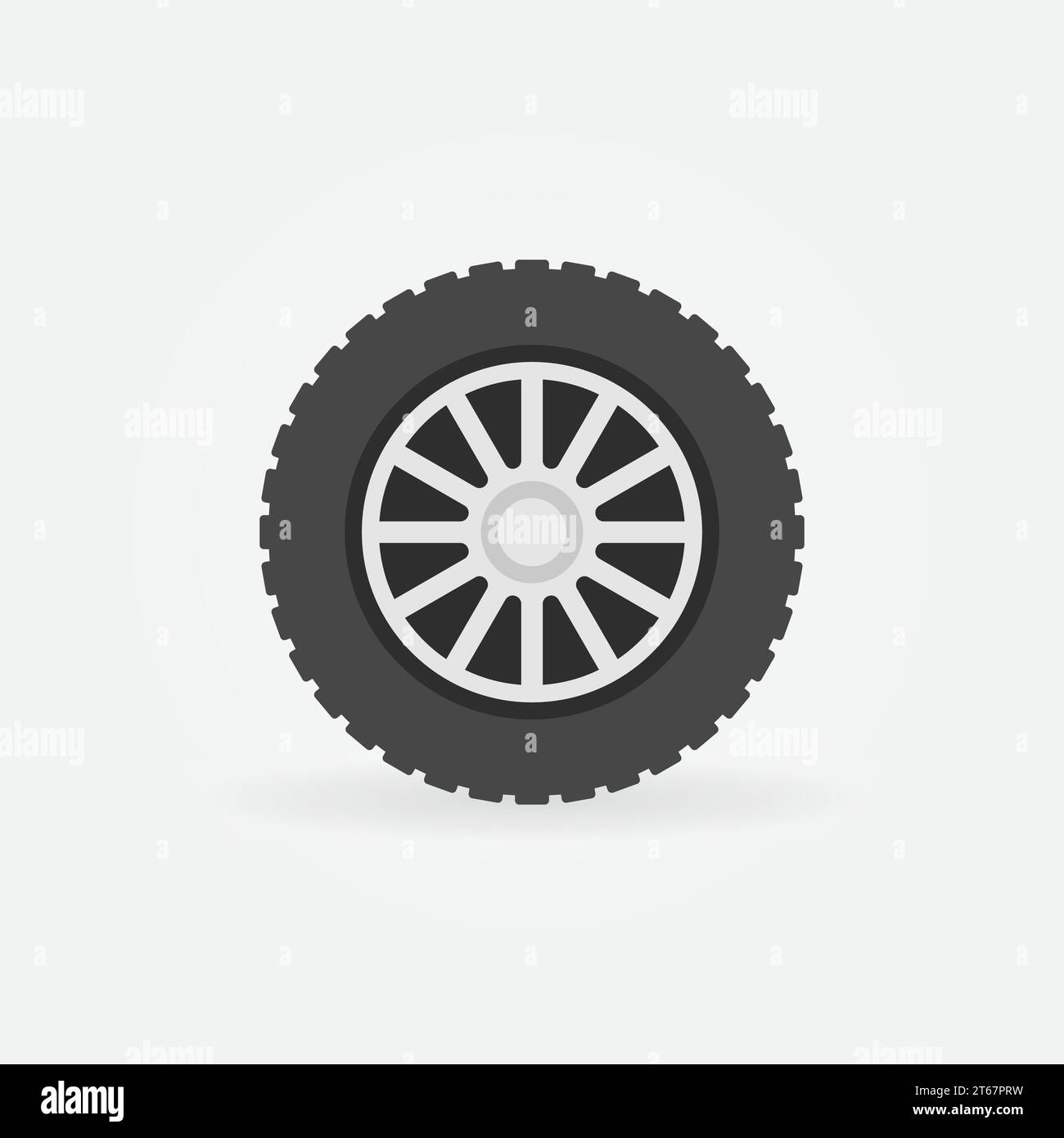 Flat car wheel disc vector creaitve icon or symbol Stock Vector Image ...