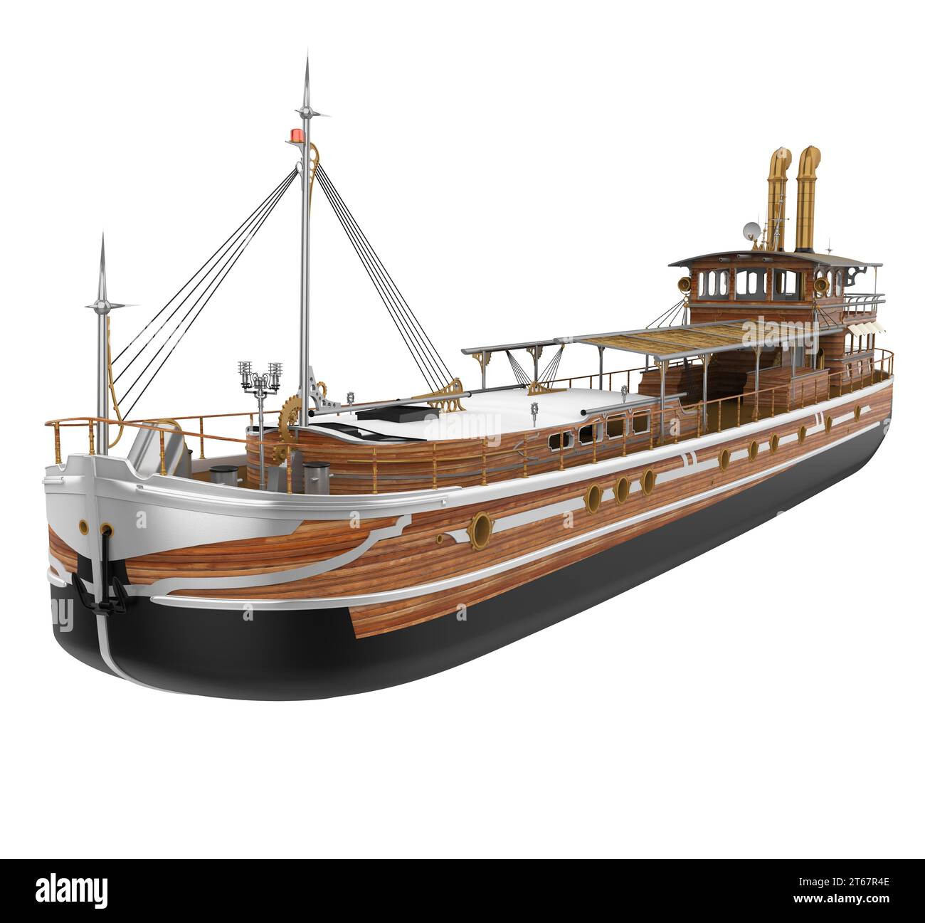 Old vintage steamship maritime Cut Out Stock Images & Pictures - Alamy