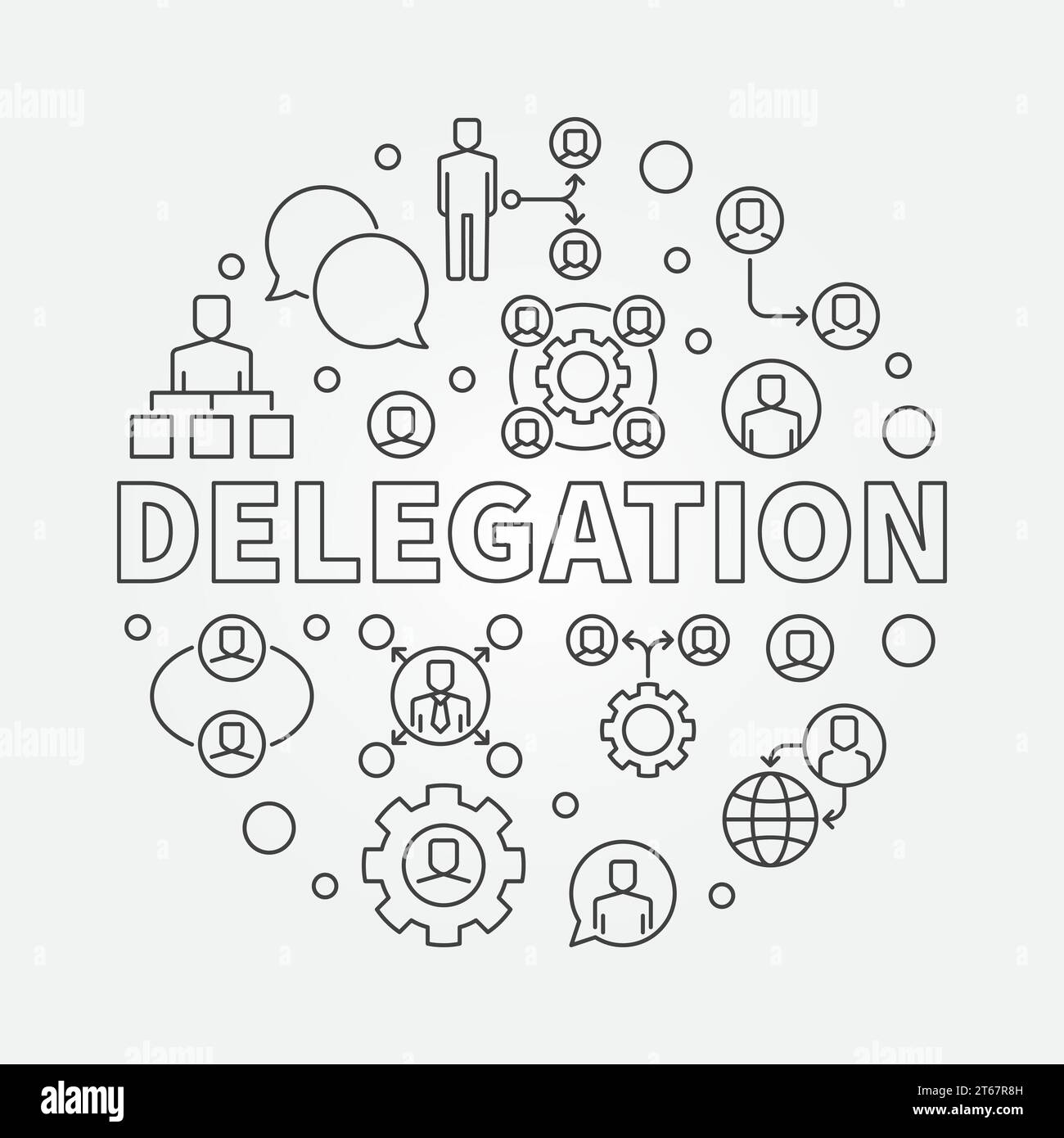Delegation icon vector vectors hi-res stock photography and images - Alamy