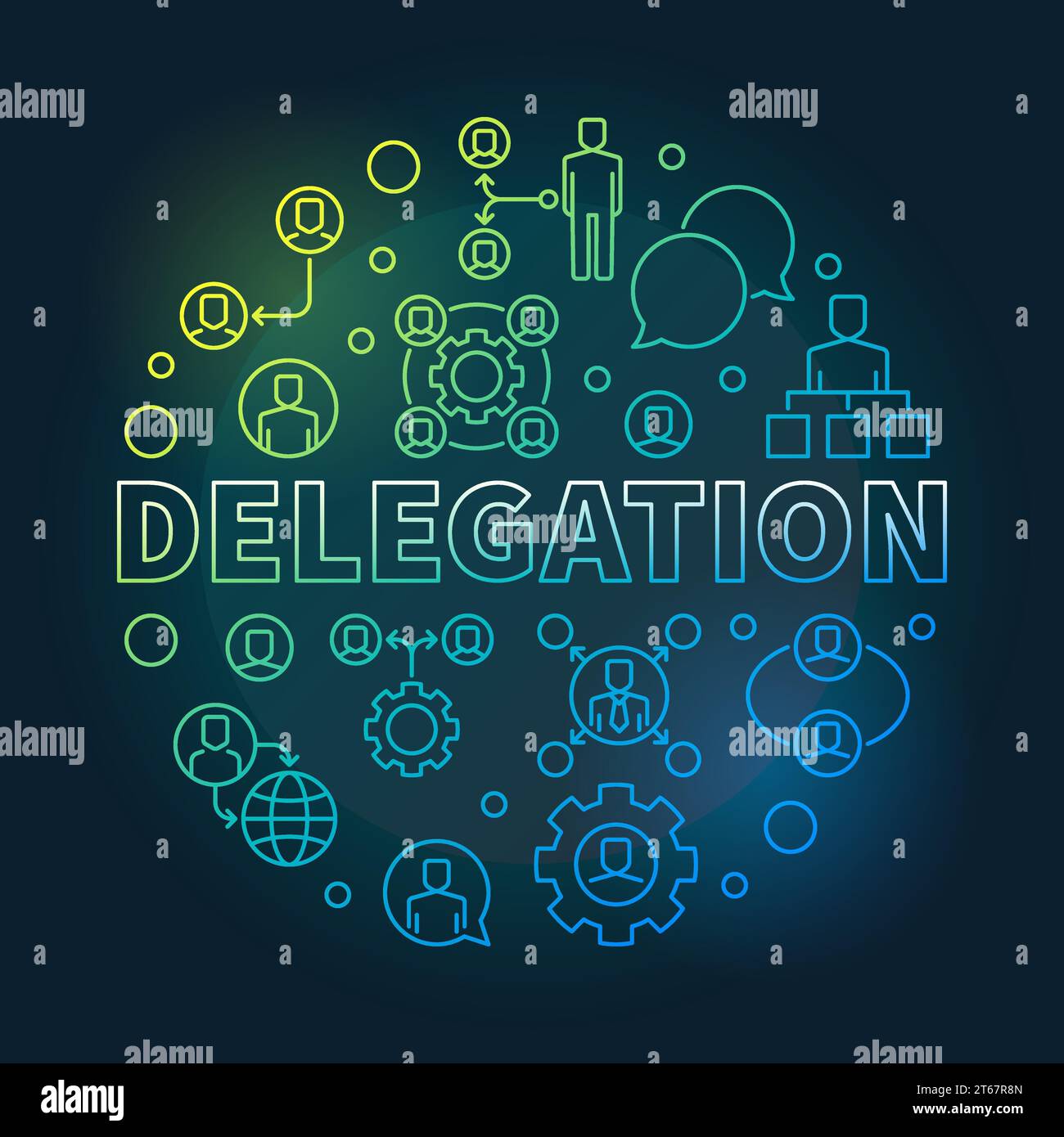 Delegating vector vectors hi-res stock photography and images - Alamy