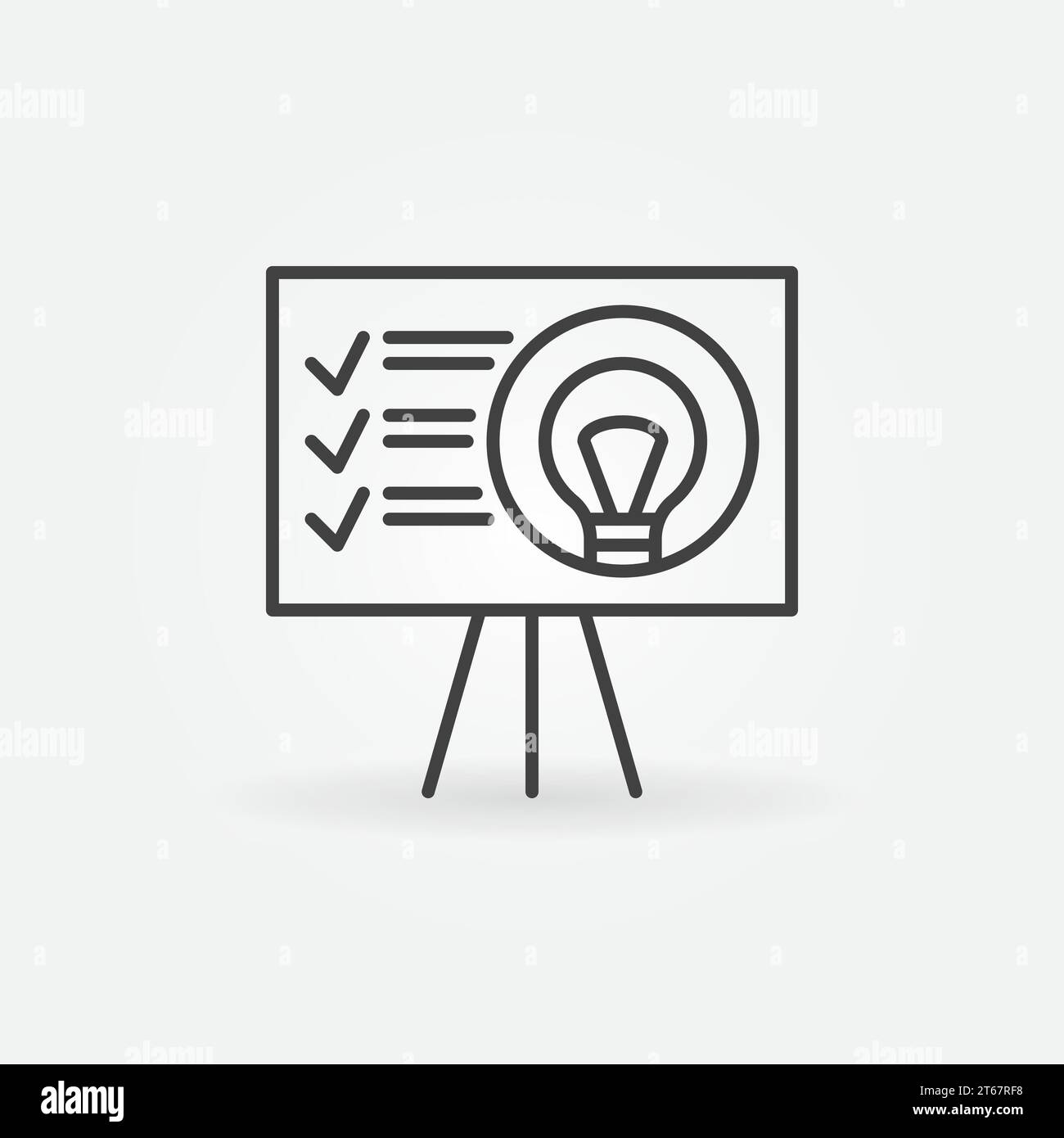 Presentation outline icon. Vector Start-up presentation concept symbol ...