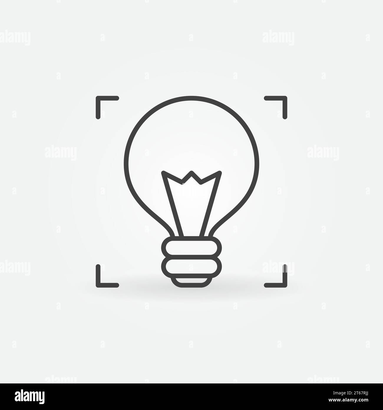 Light Bulb outline vector icon. Idea and Startup linear sign or design element Stock Vector ...