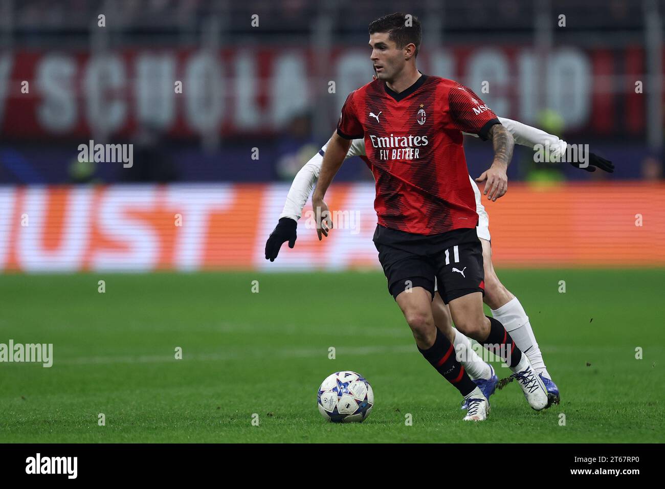 Christian Pulisic of Ac Milan in action during the Uefa Champions ...