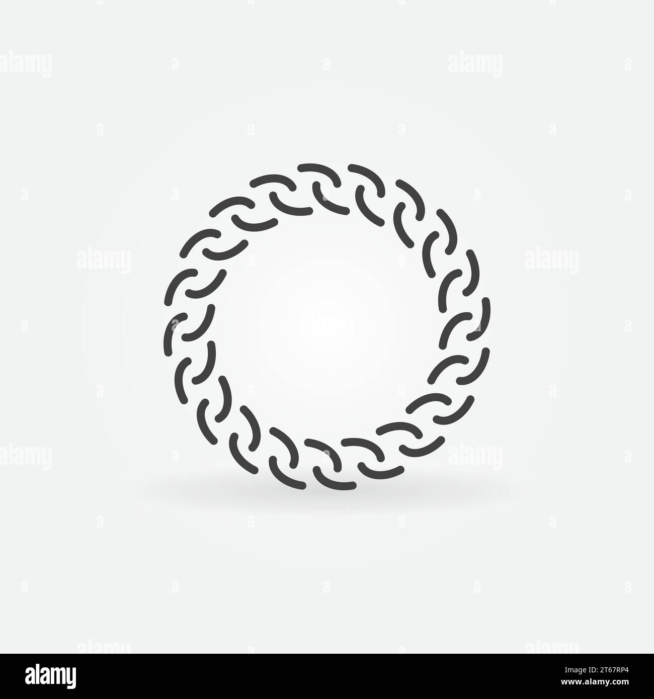Golden chain round outline isolated vector icon or design element Stock ...