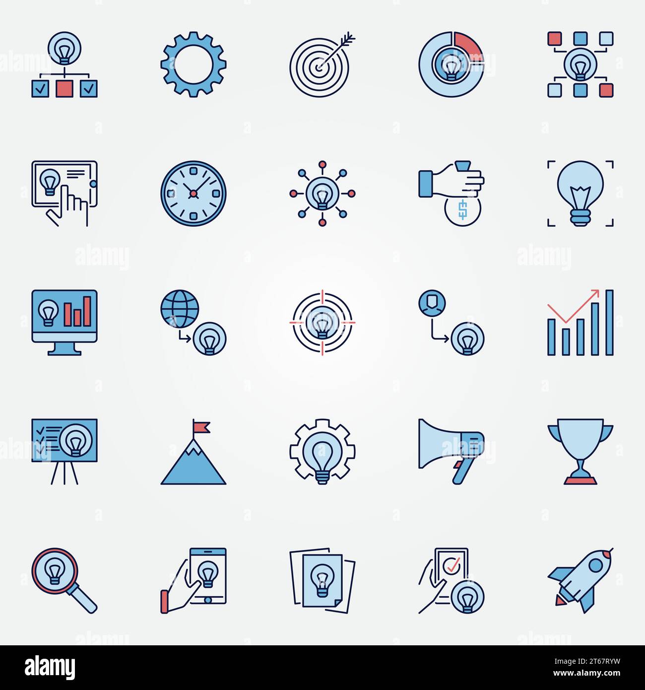 Colored startup icons business hi-res stock photography and images - Alamy