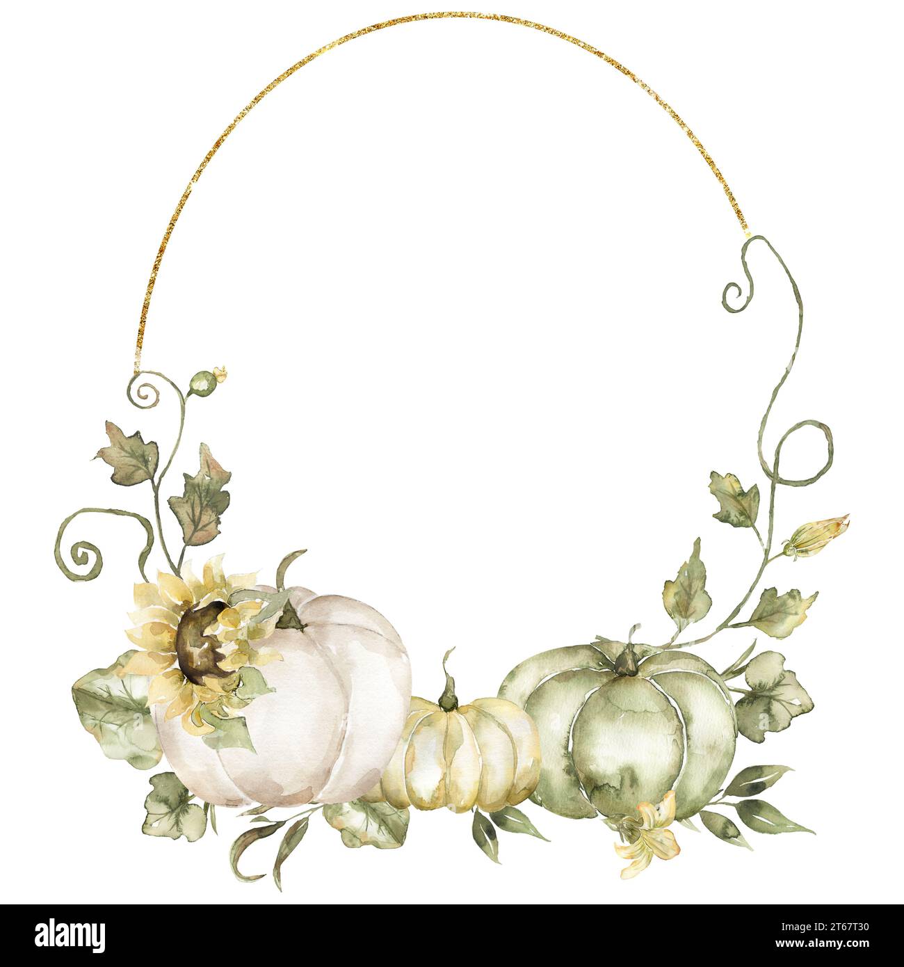 Fall Leaf Wreath Clipart