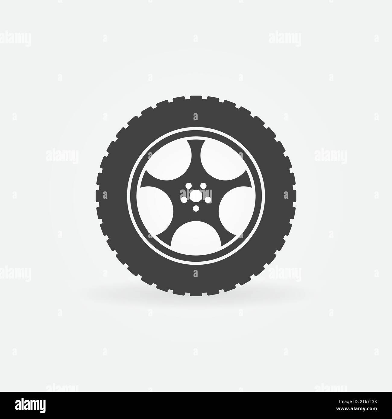 Vector car wheel with tyre concept icon or symbol Stock Vector Image ...