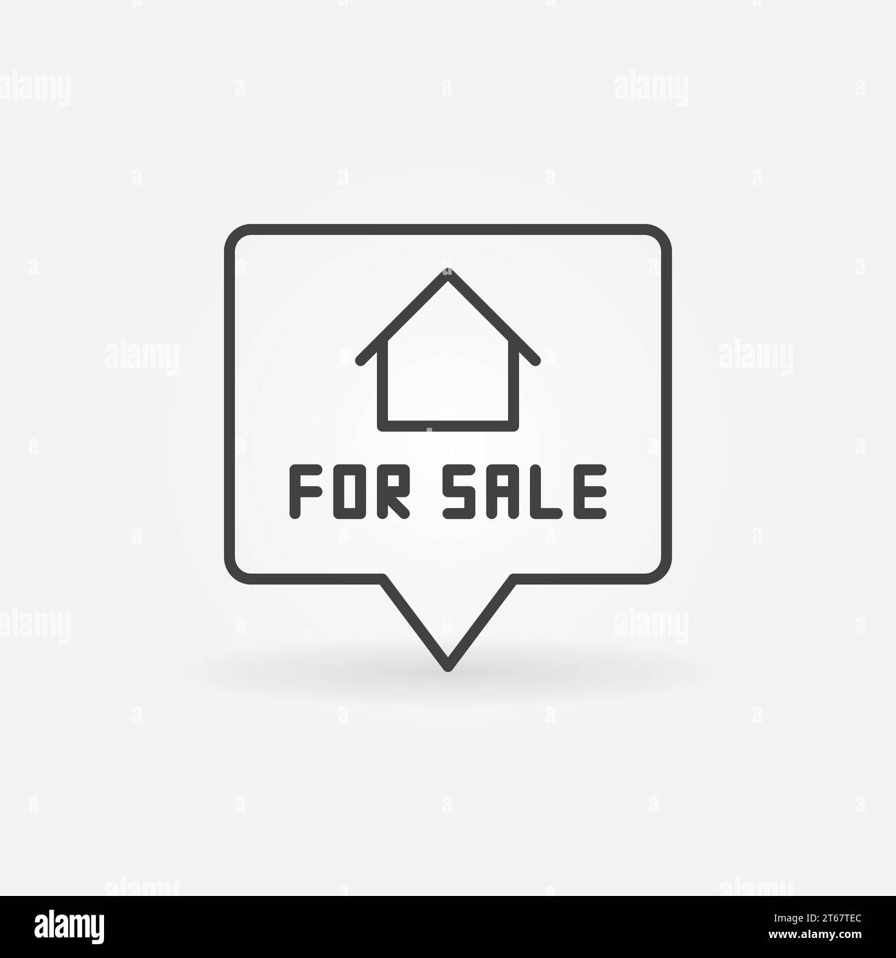 House for sale vector icon - vector simple sign or design element in ...