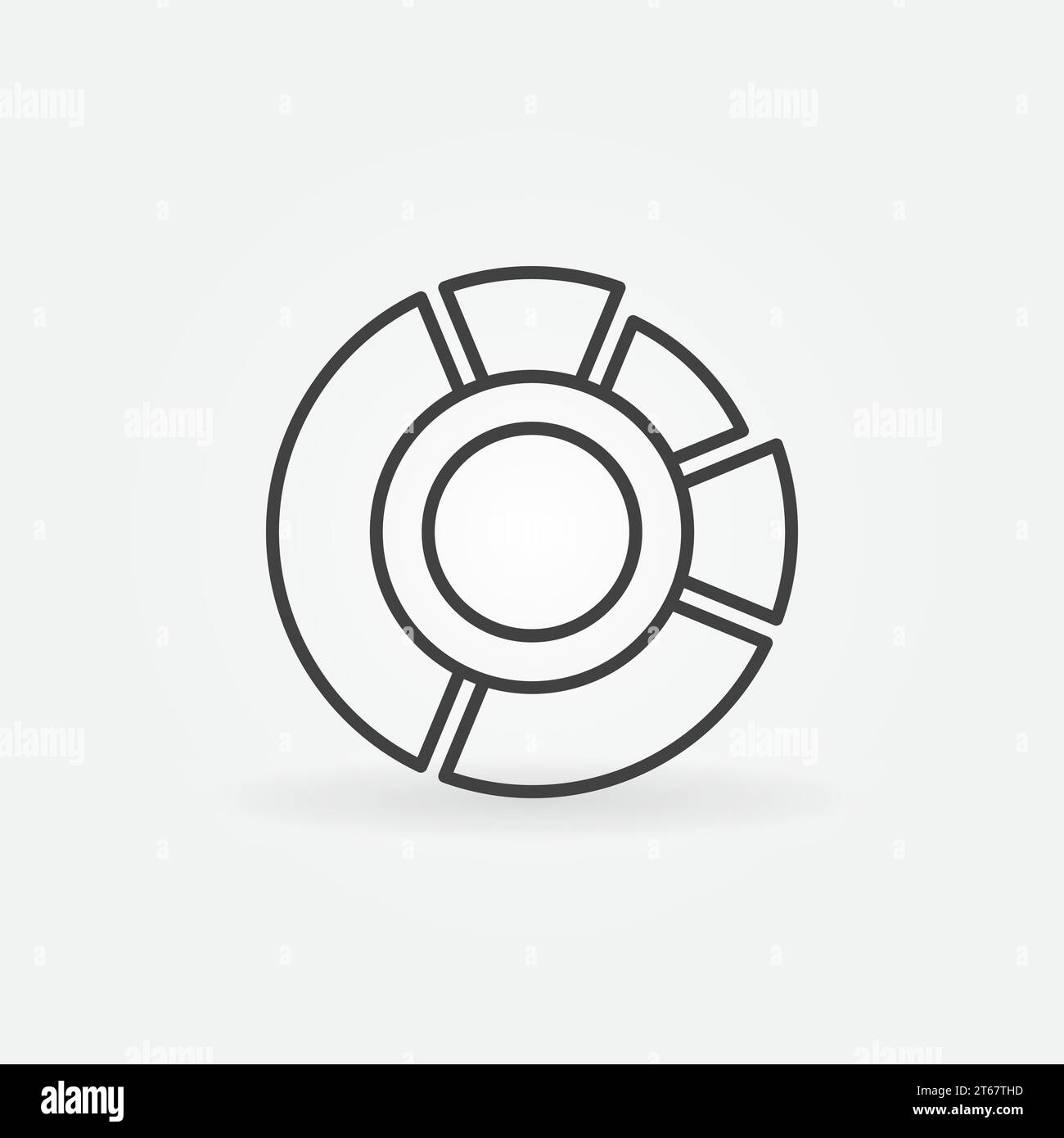 Pie chart line icon - vector circle diagram concept sign Stock Vector Image & Art - Alamy