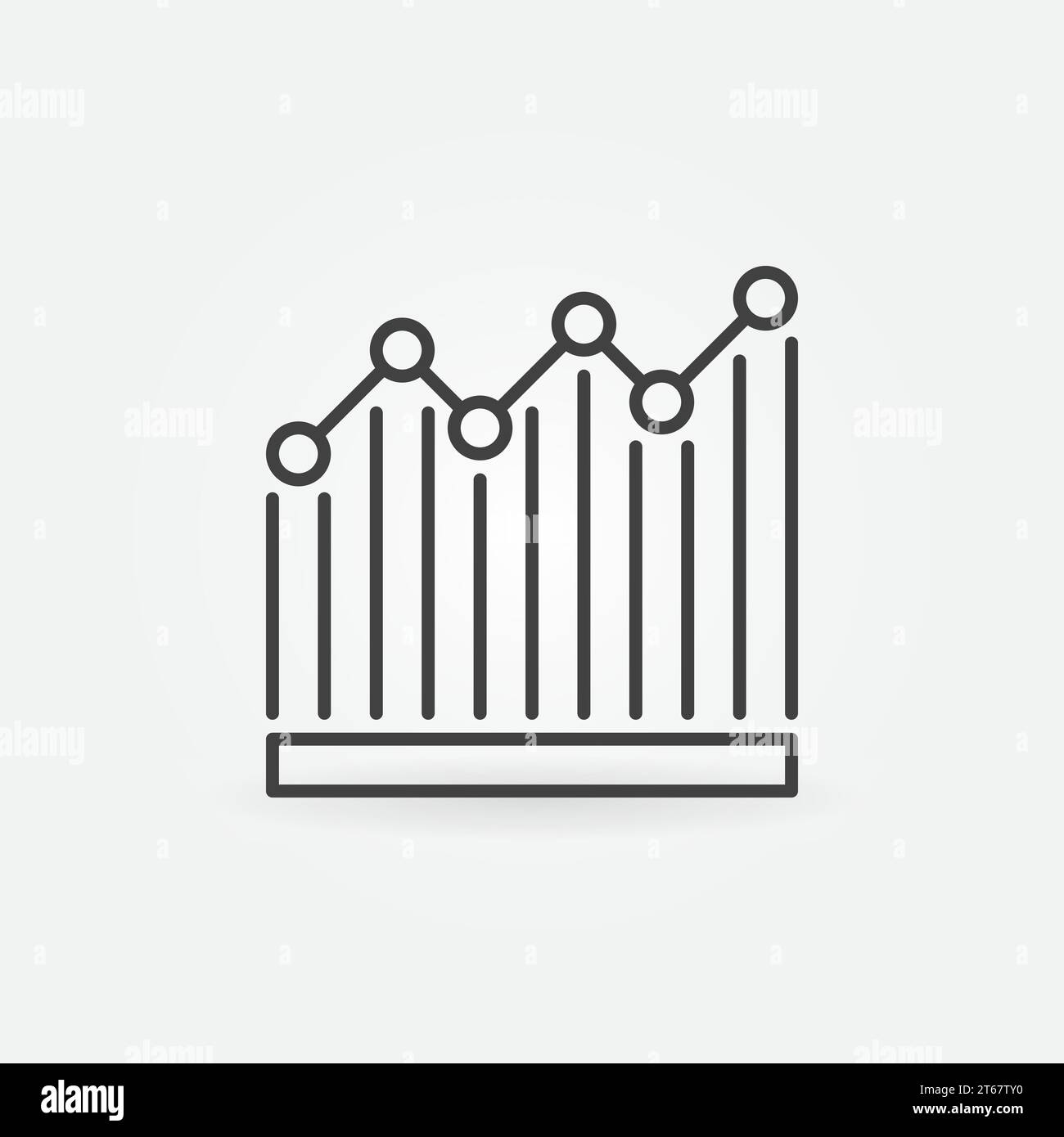 Bar graph icon. Vector simple chart sign in thin line style Stock ...