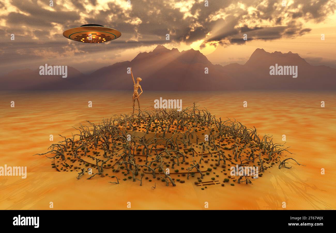 Alien Landing Site Stock Photo - Alamy