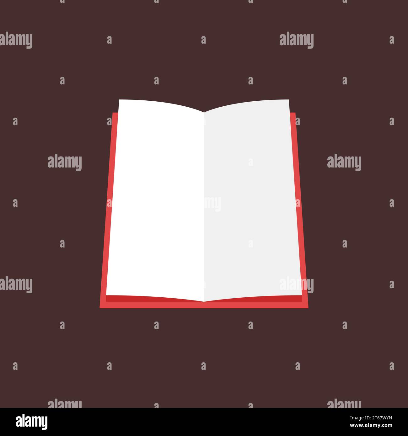 Red open book vector flat icon or design element Stock Vector Image ...