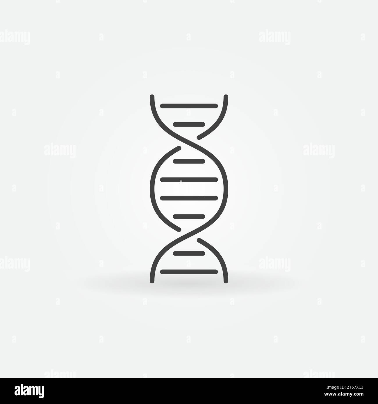 DNA minimal vector concept icon or design element in outline style ...
