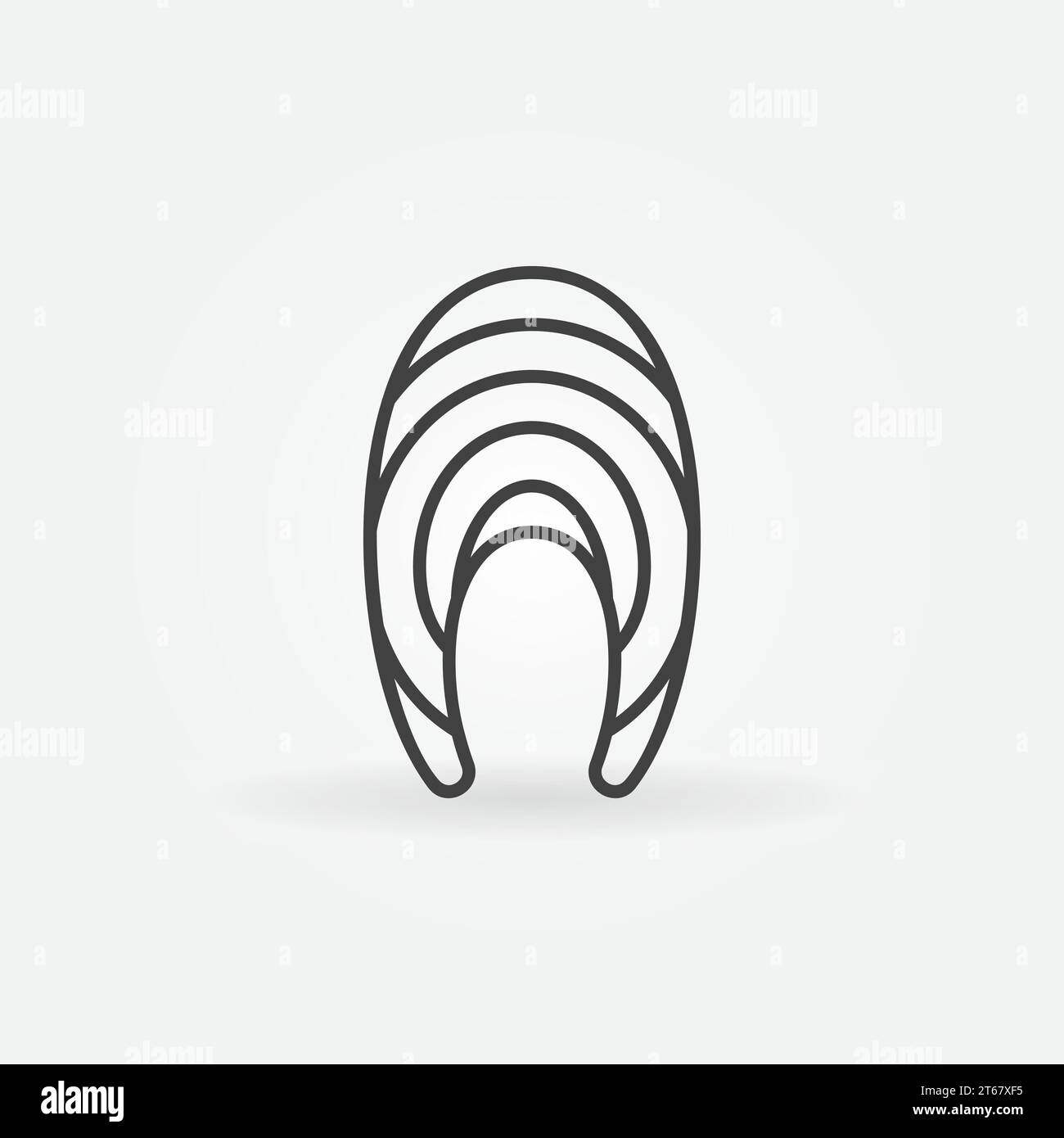 Trout or salmon fish slice vector icon. Red fish meat steak concept ...