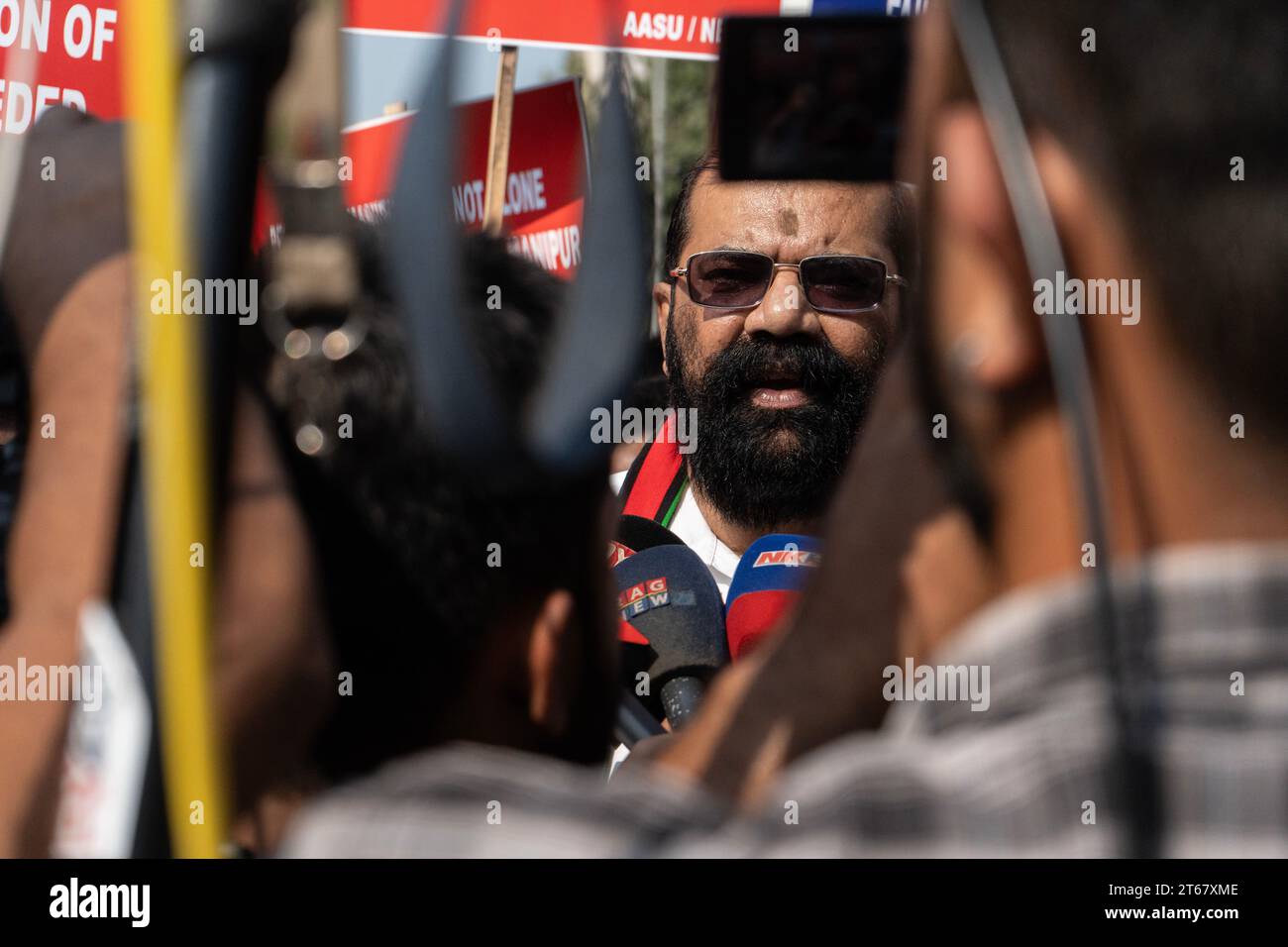 All Assam Students' Union (AASU) adviser Samujjal Kumar Bhattacharyya ...