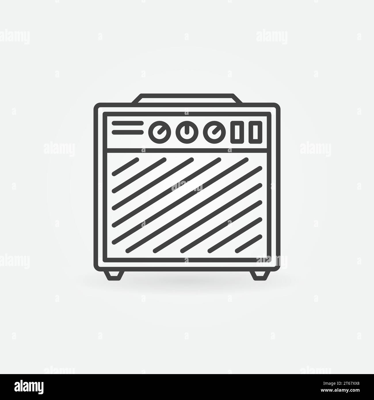 Guitar amplifier vector icon or symbol in thin line style Stock Vector ...